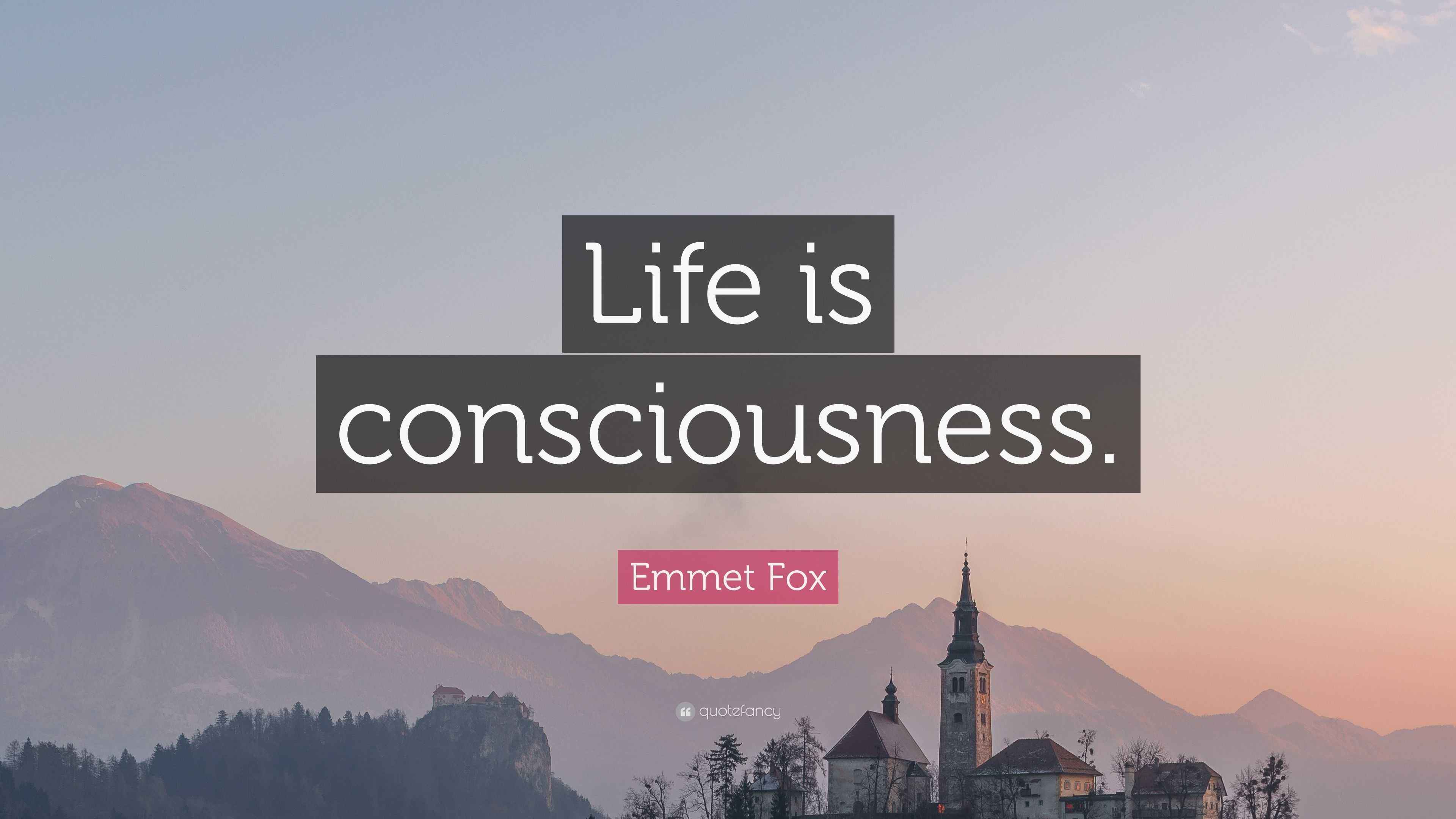 Emmet Fox Quote: “Life is consciousness.”