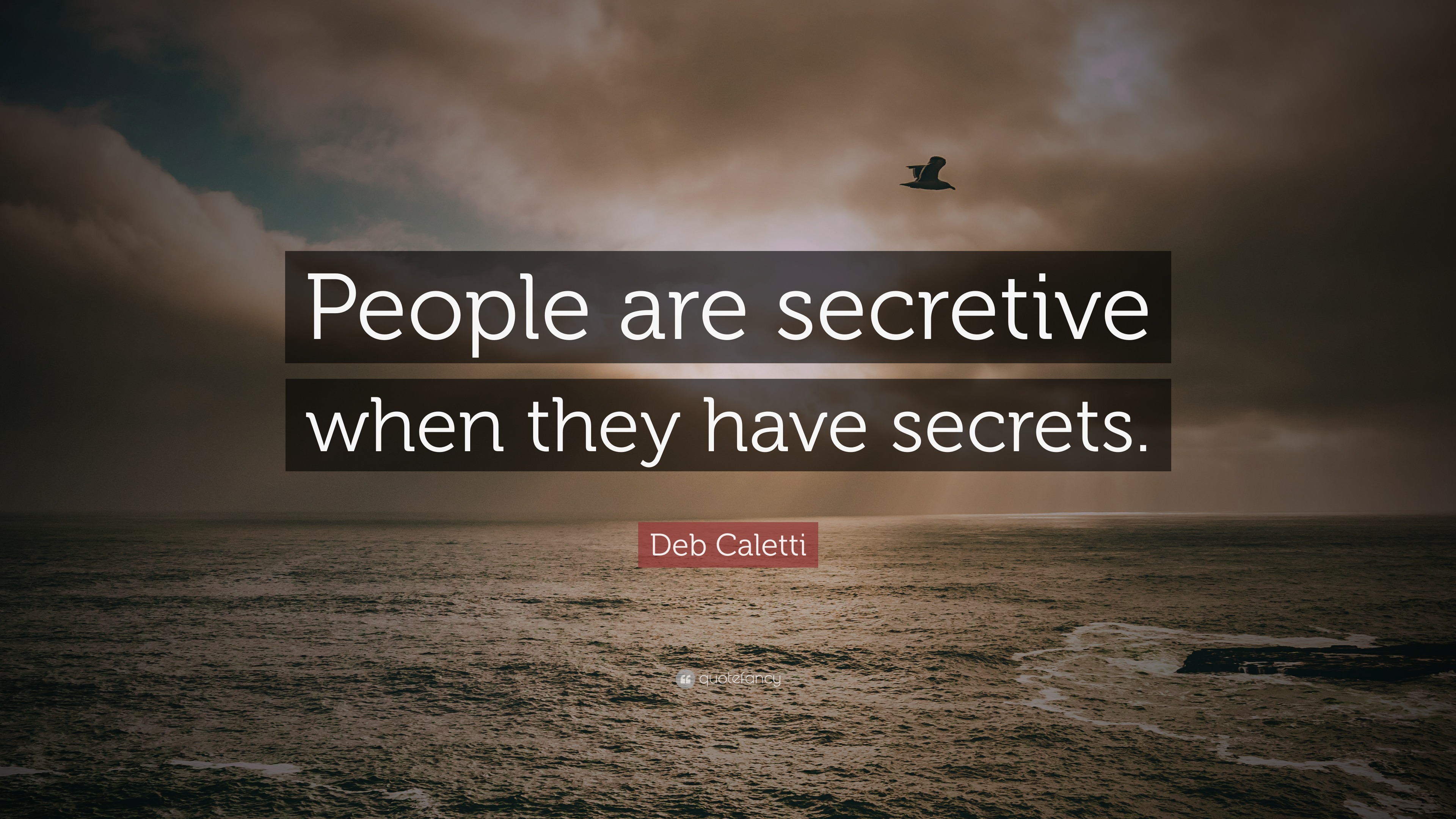 Deb Caletti Quote: “People are secretive when they have secrets.”