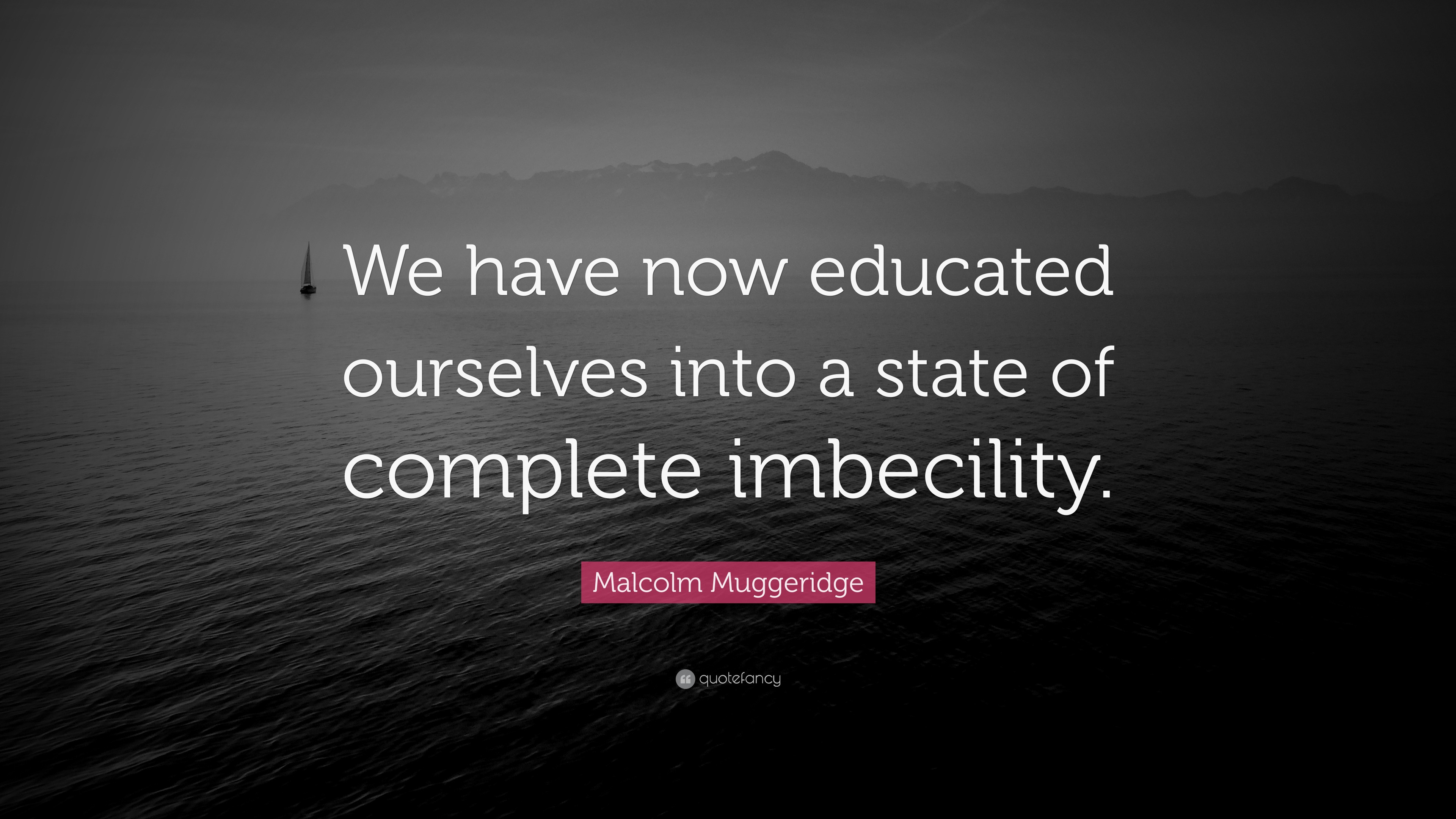 Malcolm Muggeridge Quote: “We have now educated ourselves into a state ...
