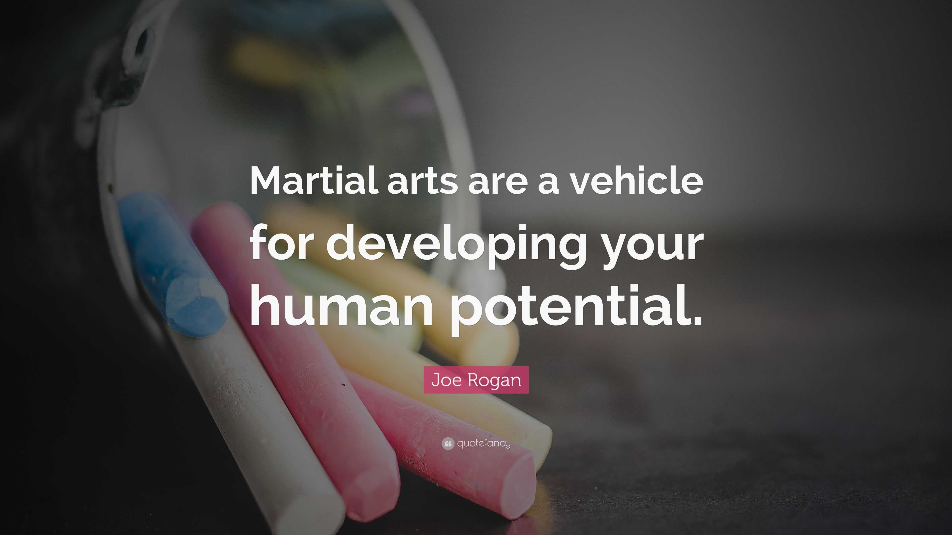Joe Rogan Quote: “Martial arts are a vehicle for developing your human ...