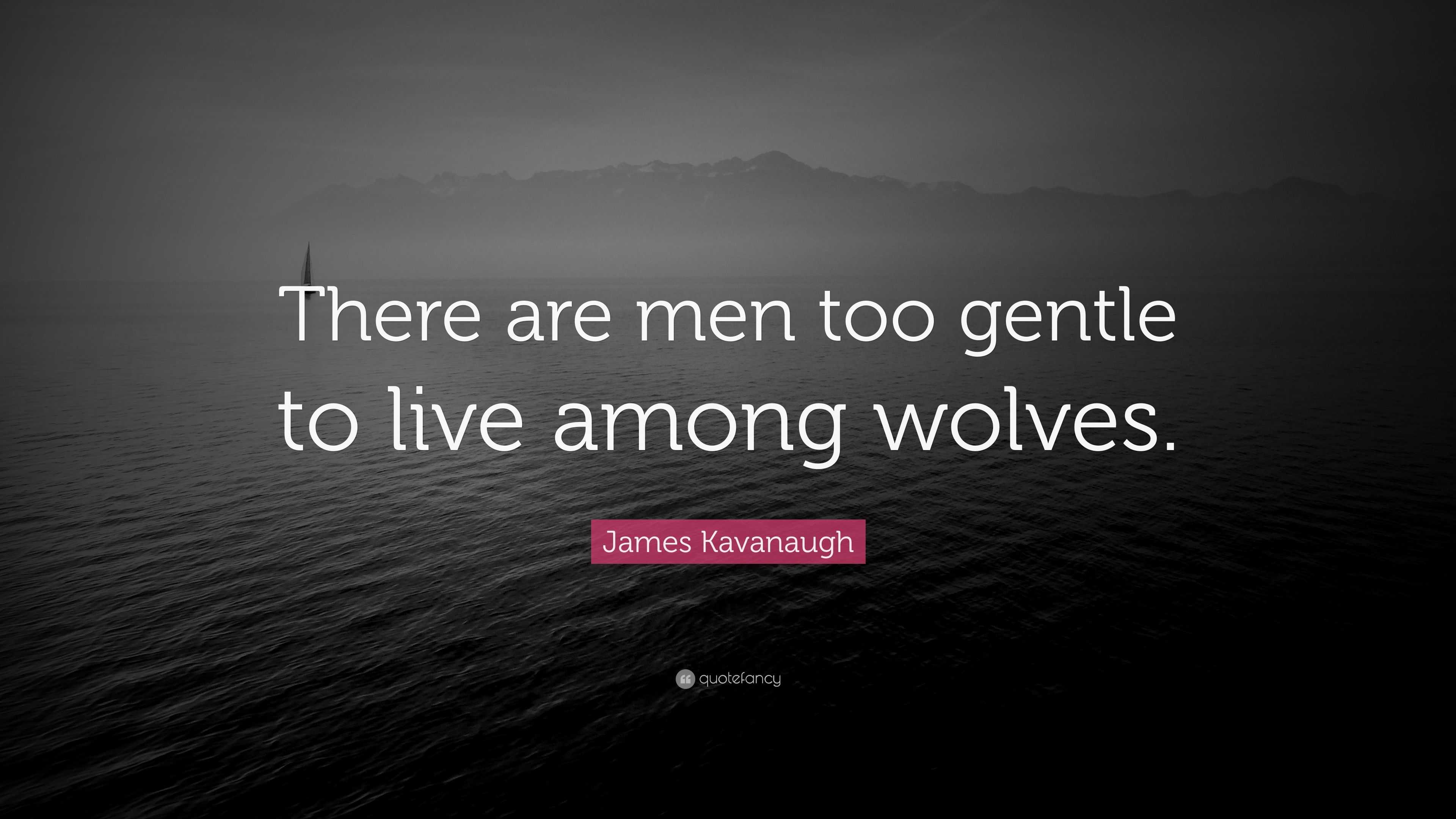 James Kavanaugh Quote: “There are men too gentle to live among wolves.”