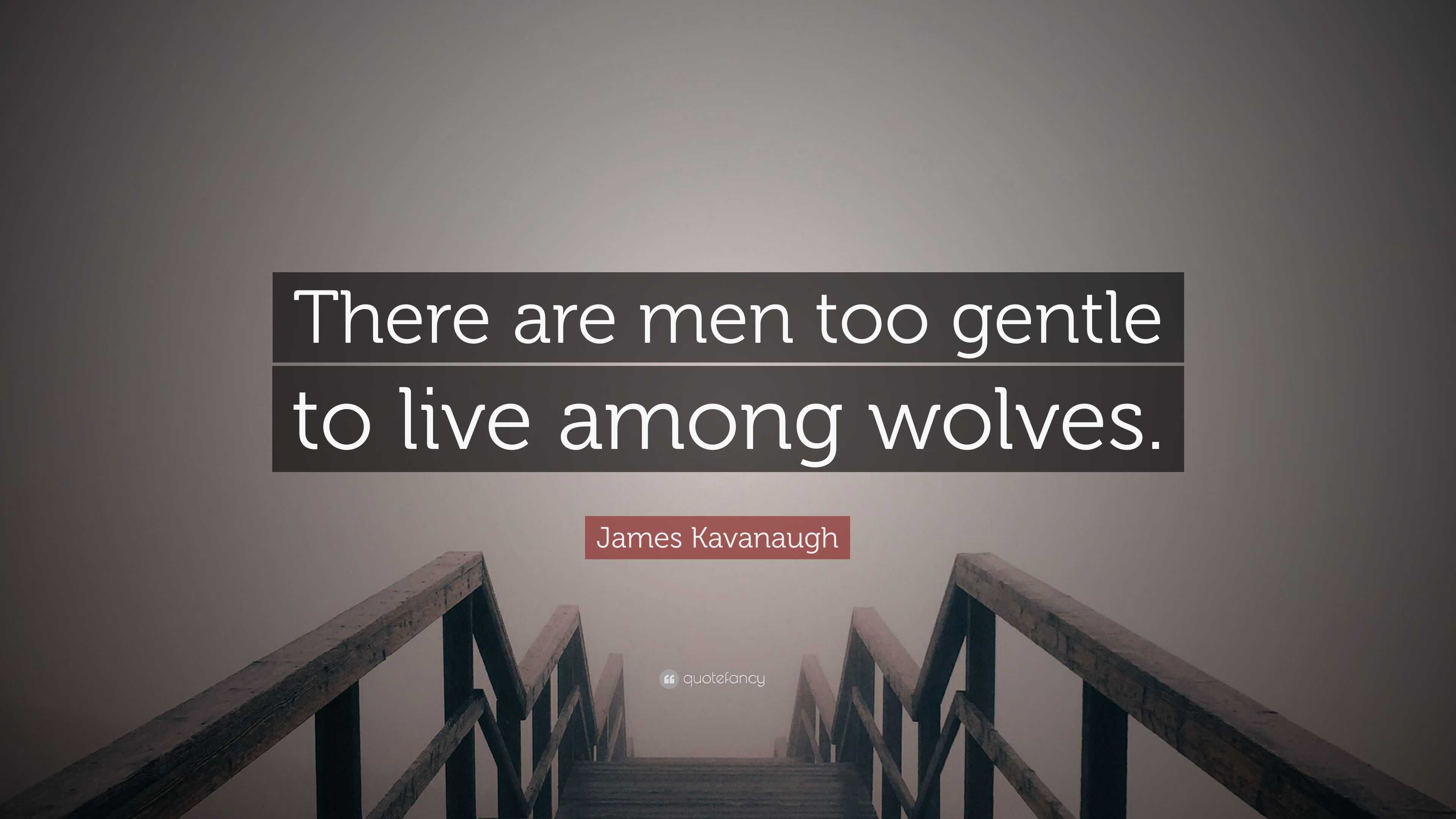 James Kavanaugh Quote: “There are men too gentle to live among wolves.”