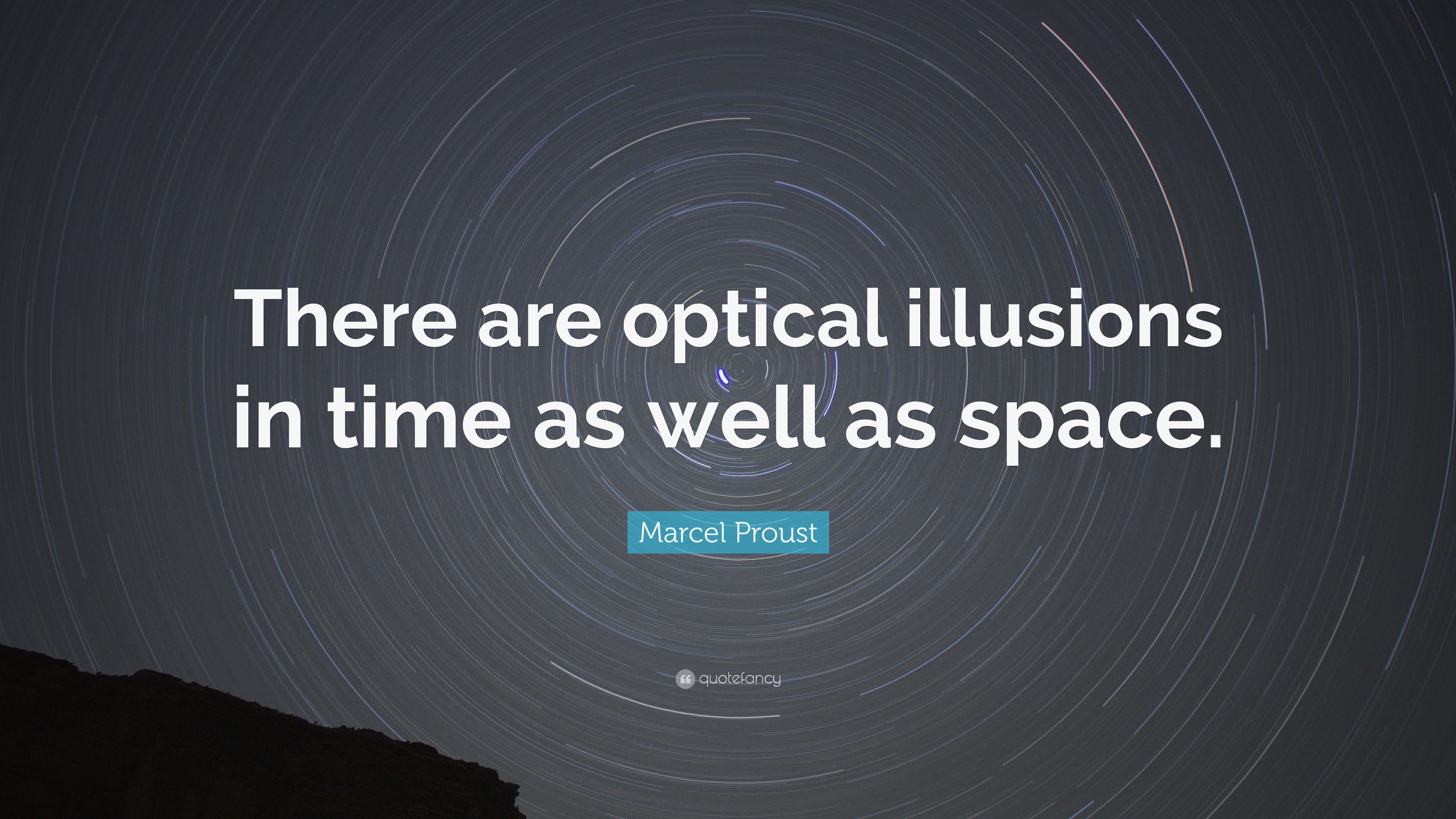Marcel Proust Quote: “There are optical illusions in time as well as ...