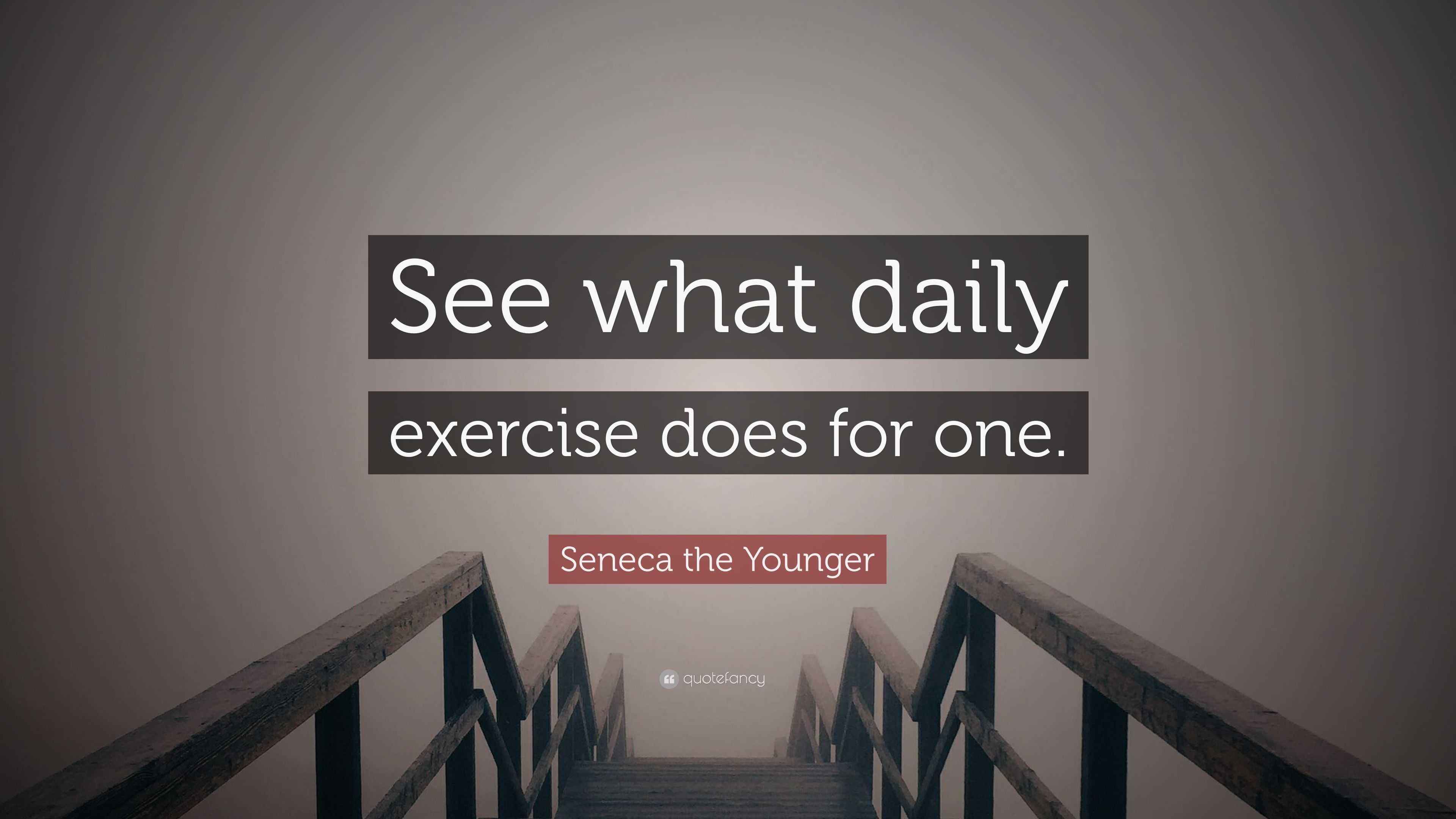 Seneca the Younger Quote: “See what daily exercise does for one.”