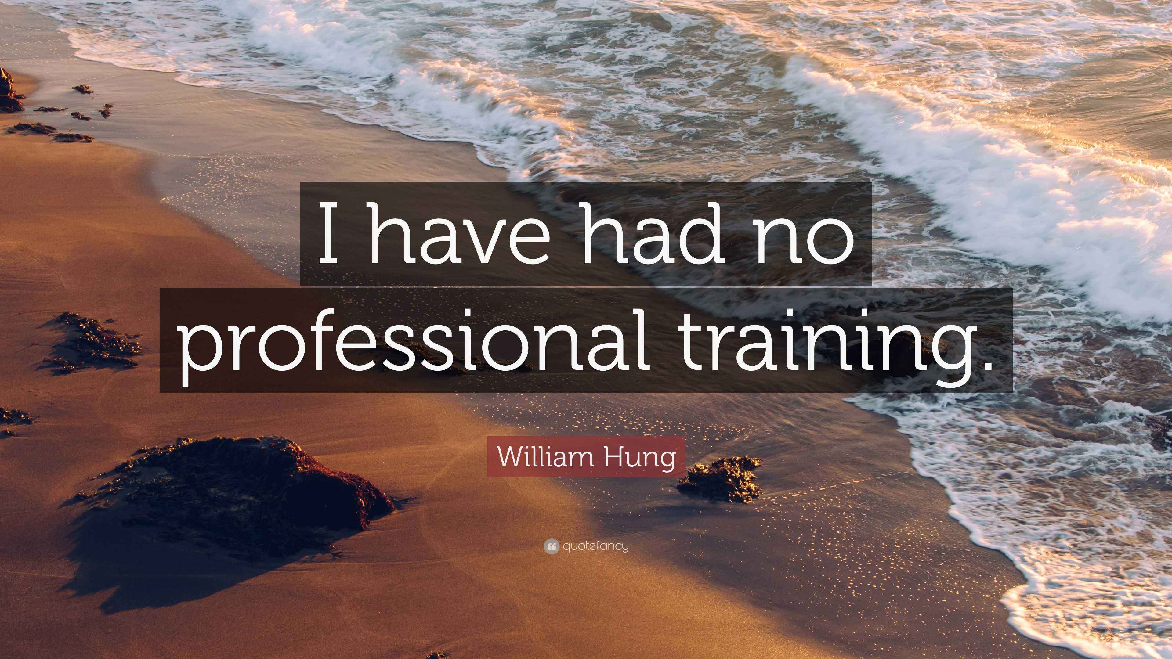 William Hung Quote: “I have had no professional training.”