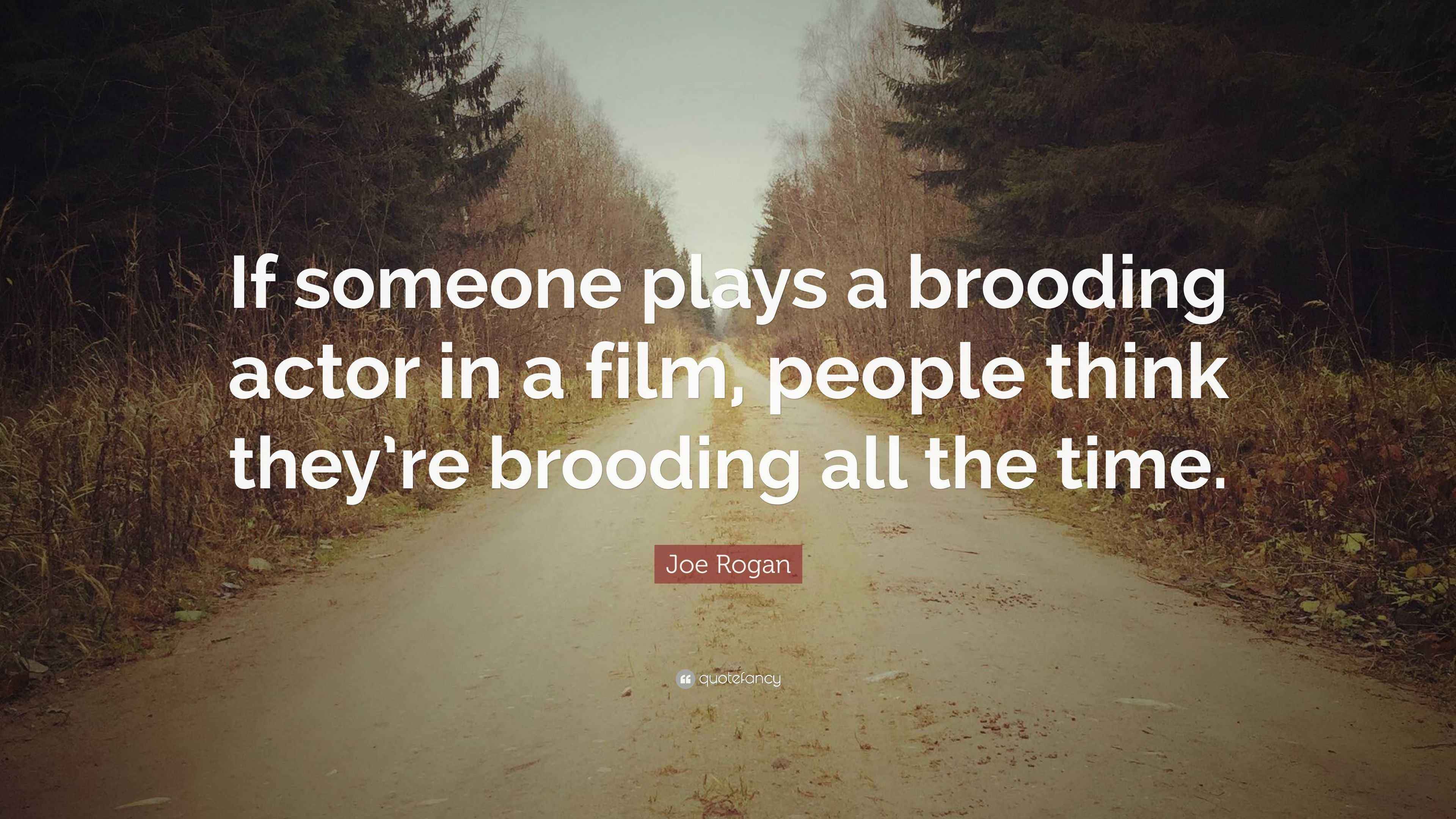 Joe Rogan Quote: “If someone plays a brooding actor in a film, people ...