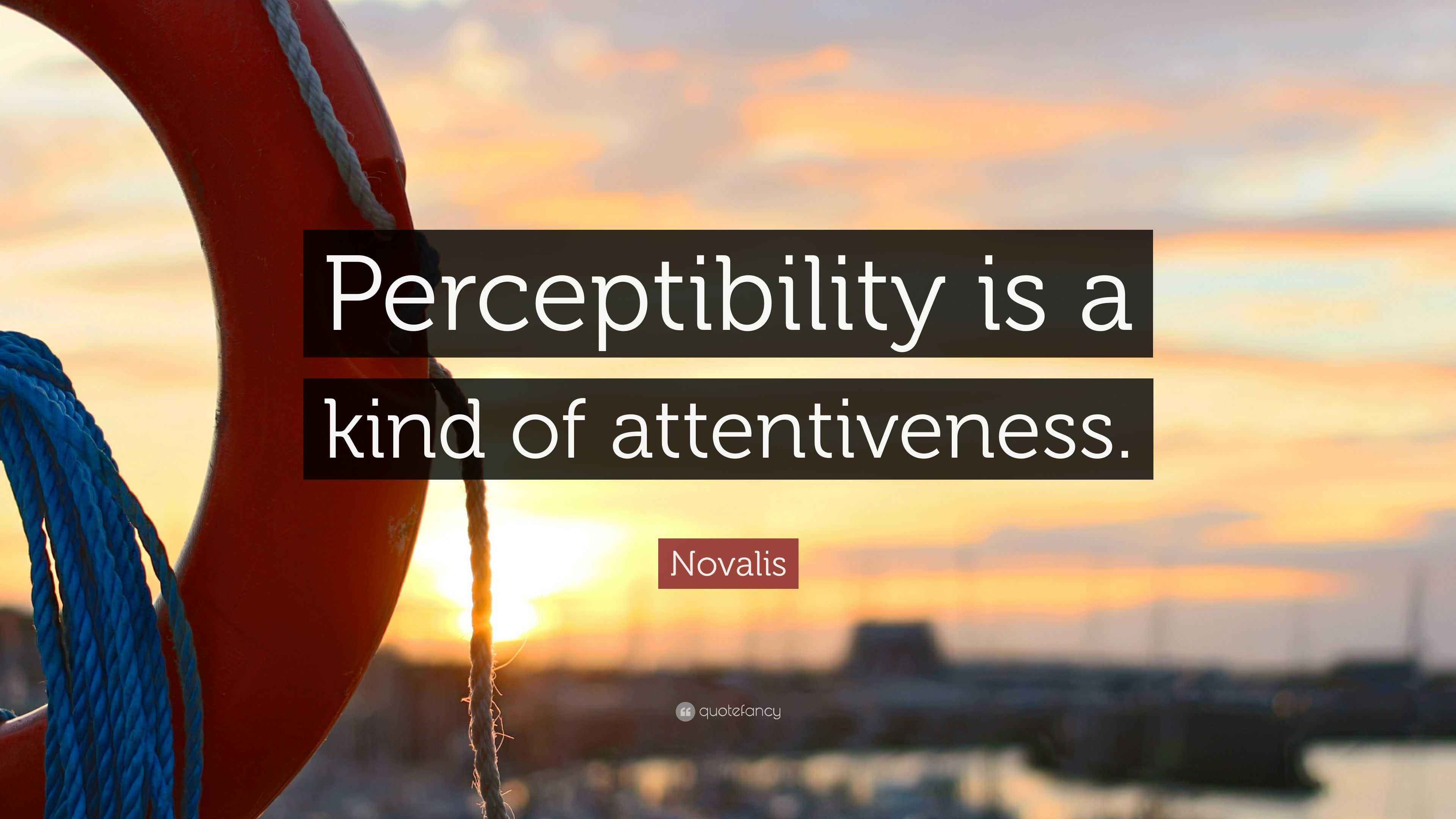 Novalis Quote: “Perceptibility is a kind of attentiveness.”