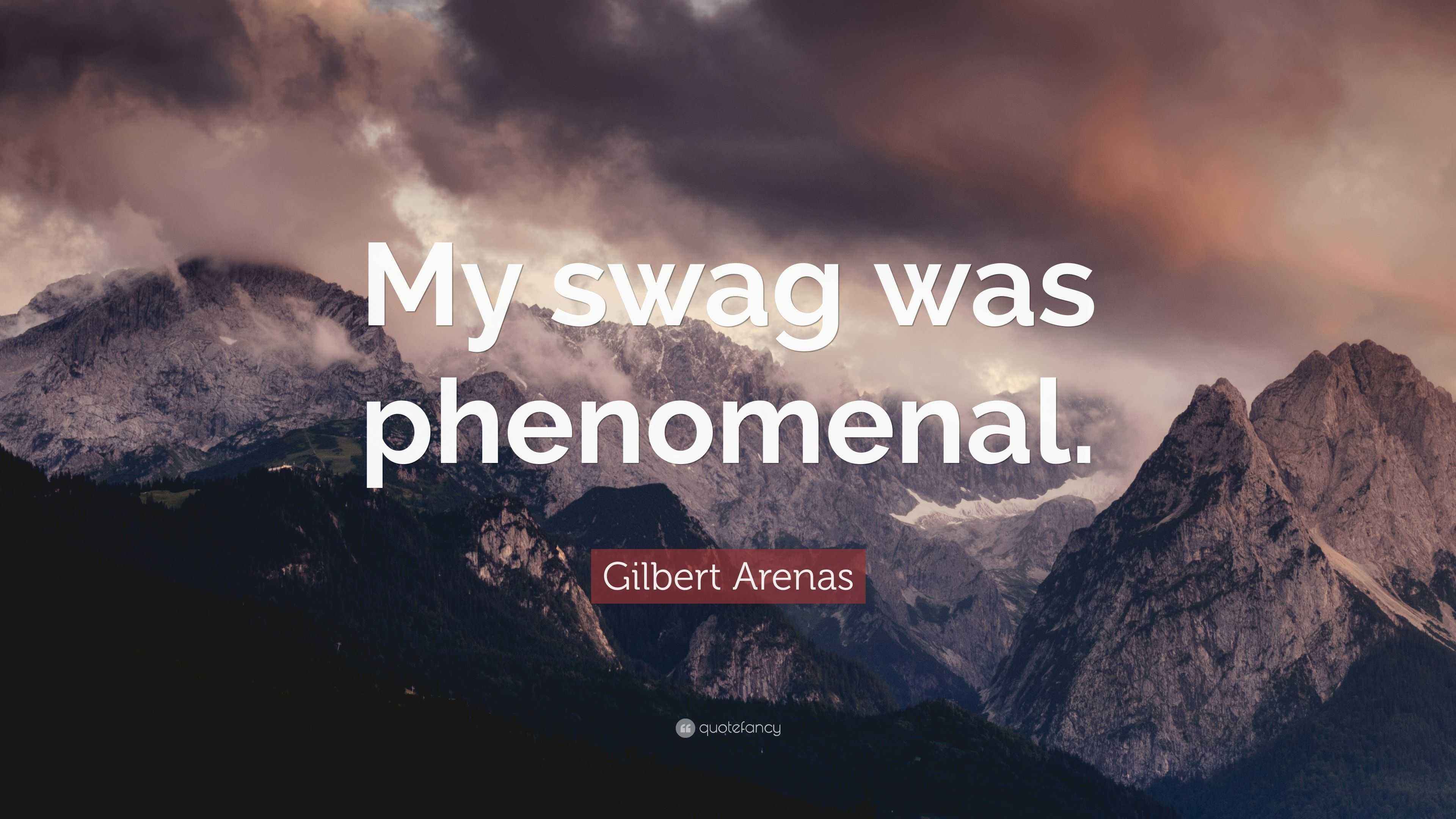 Gilbert Arenas Quote: “My swag was phenomenal.”