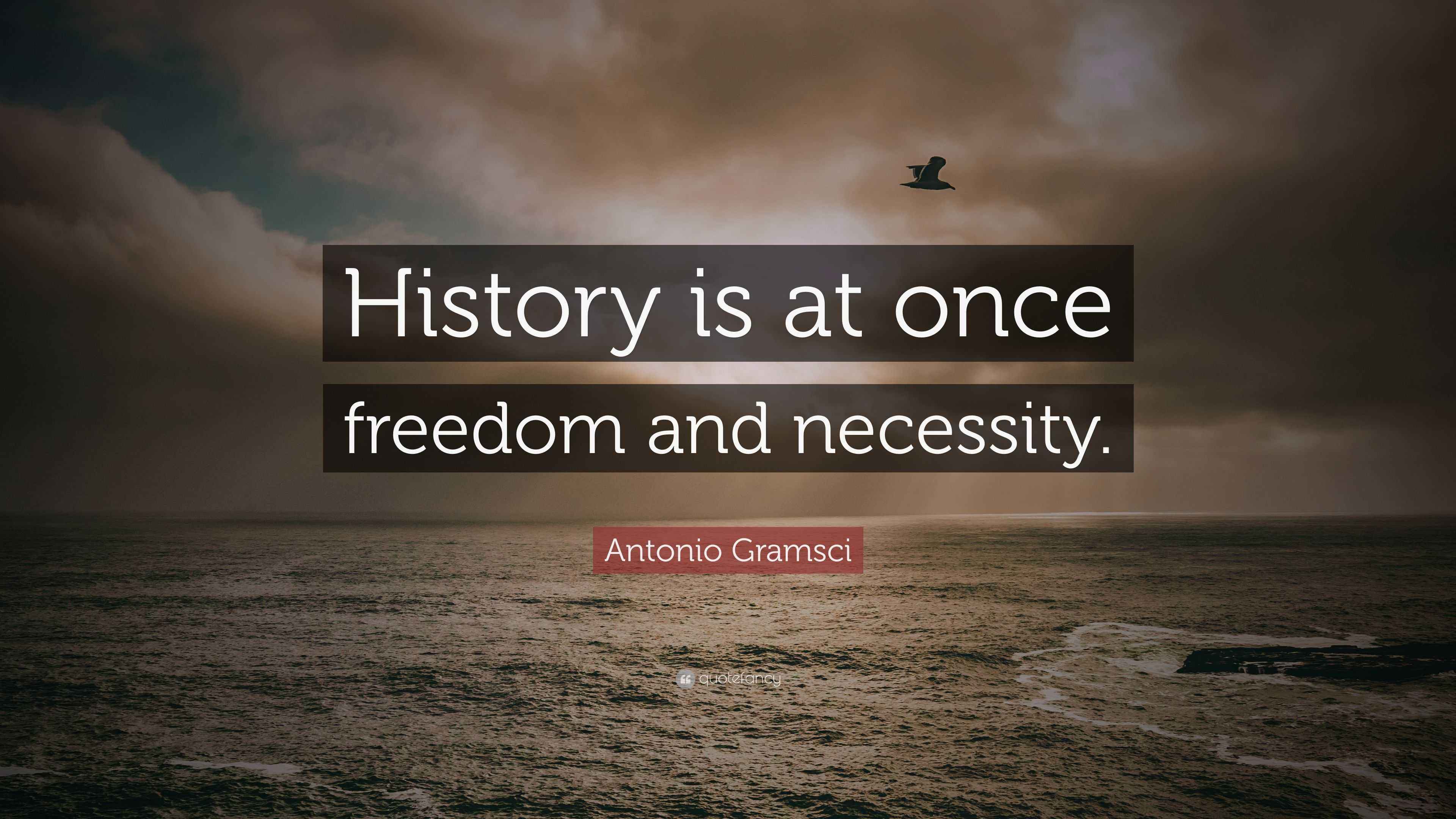 Antonio Gramsci Quote: “History is at once freedom and necessity.”