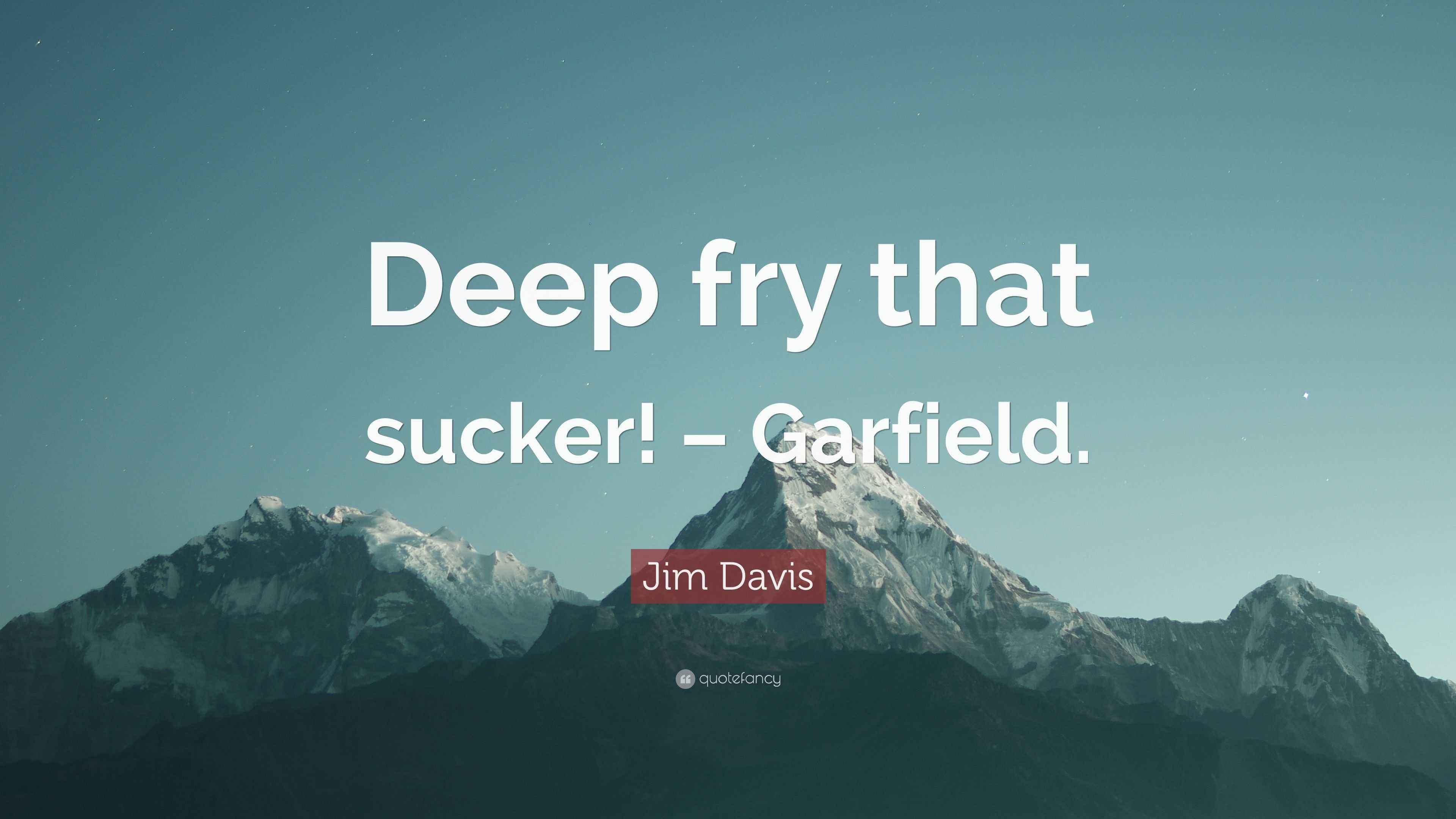 Jim Davis Quote: “Deep fry that sucker! – Garfield.”