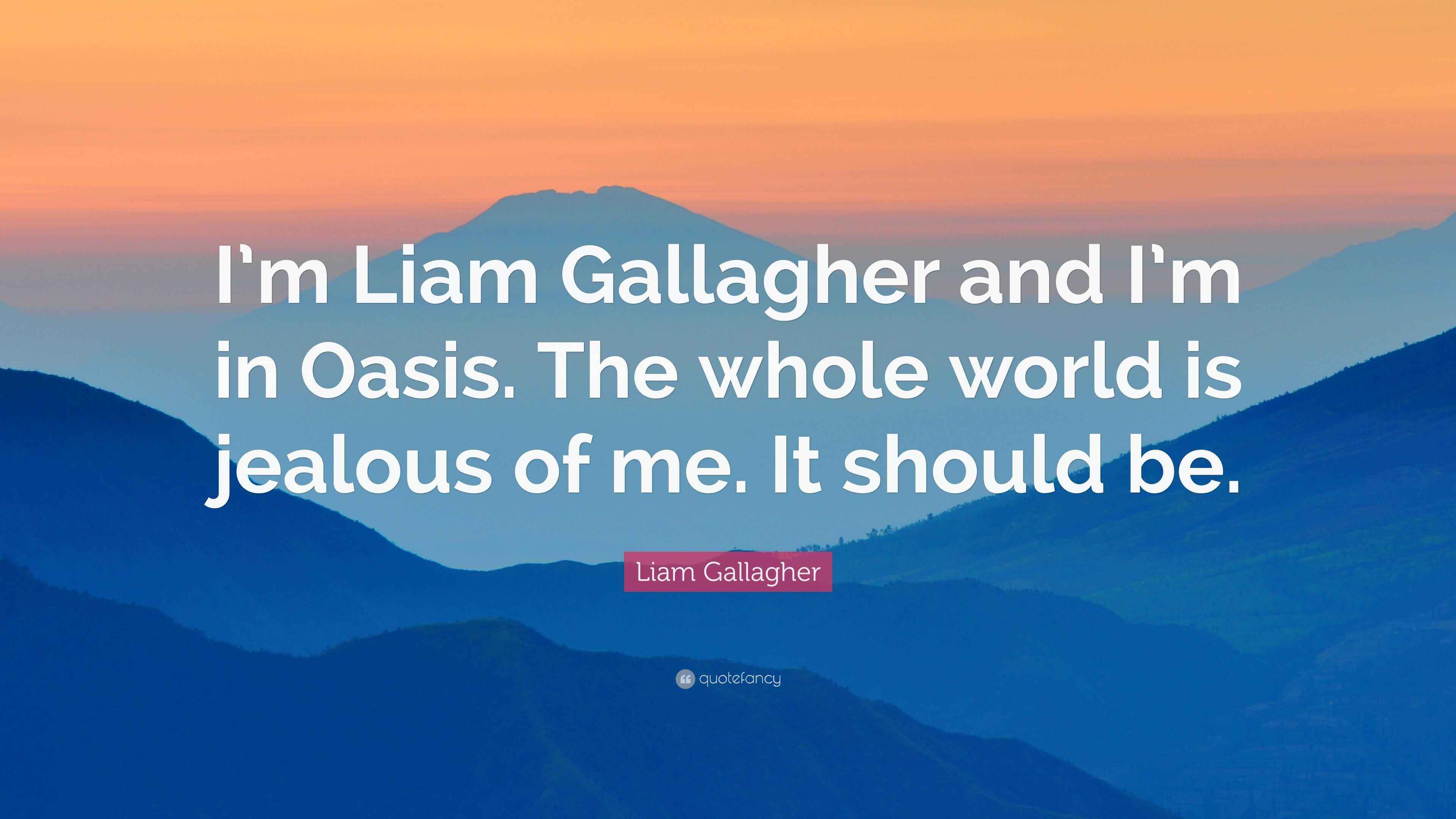 Liam Gallagher Quote: “I’m Liam Gallagher and I’m in Oasis. The whole ...