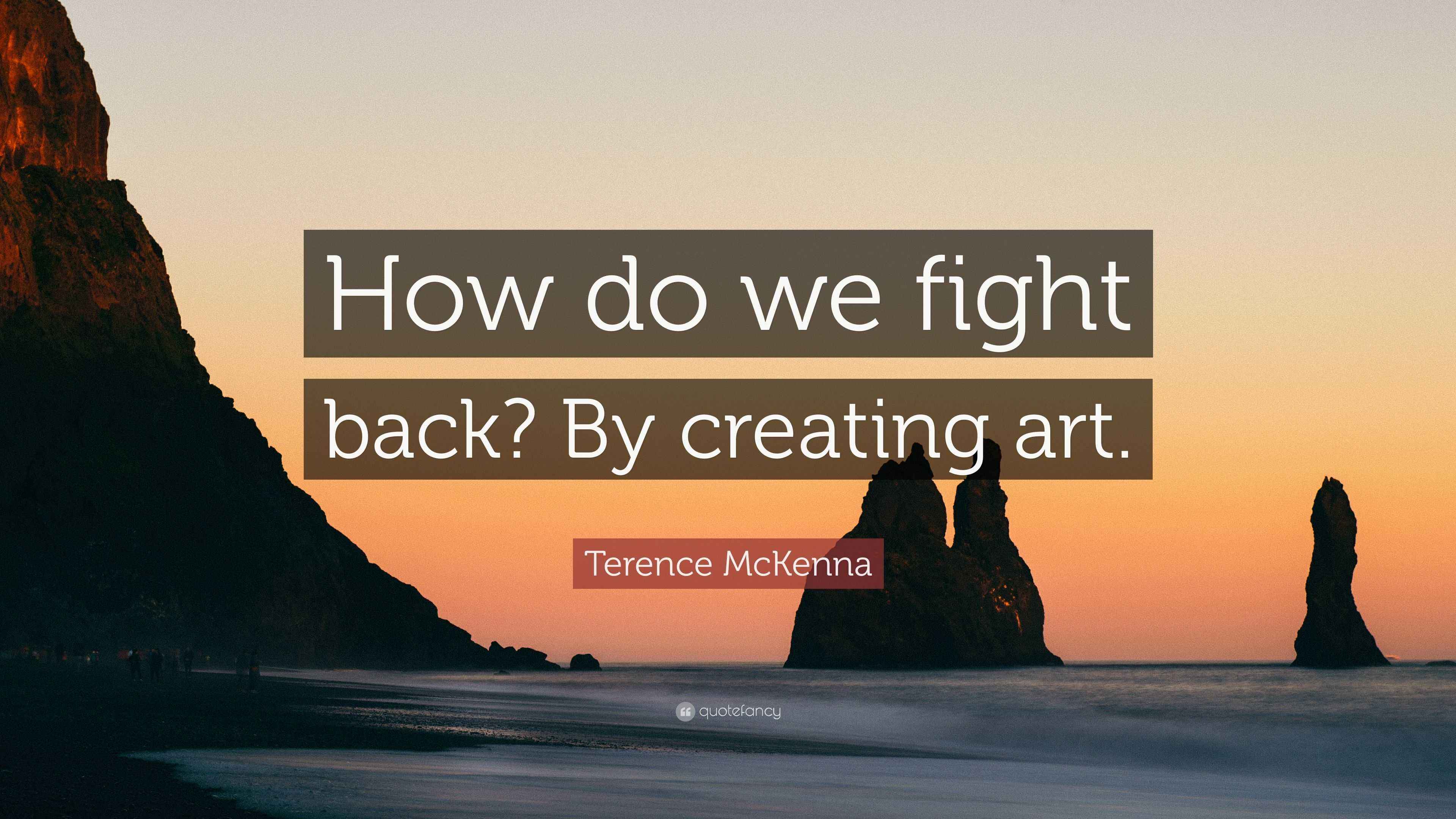 Terence McKenna Quote: “How do we fight back? By creating art.”