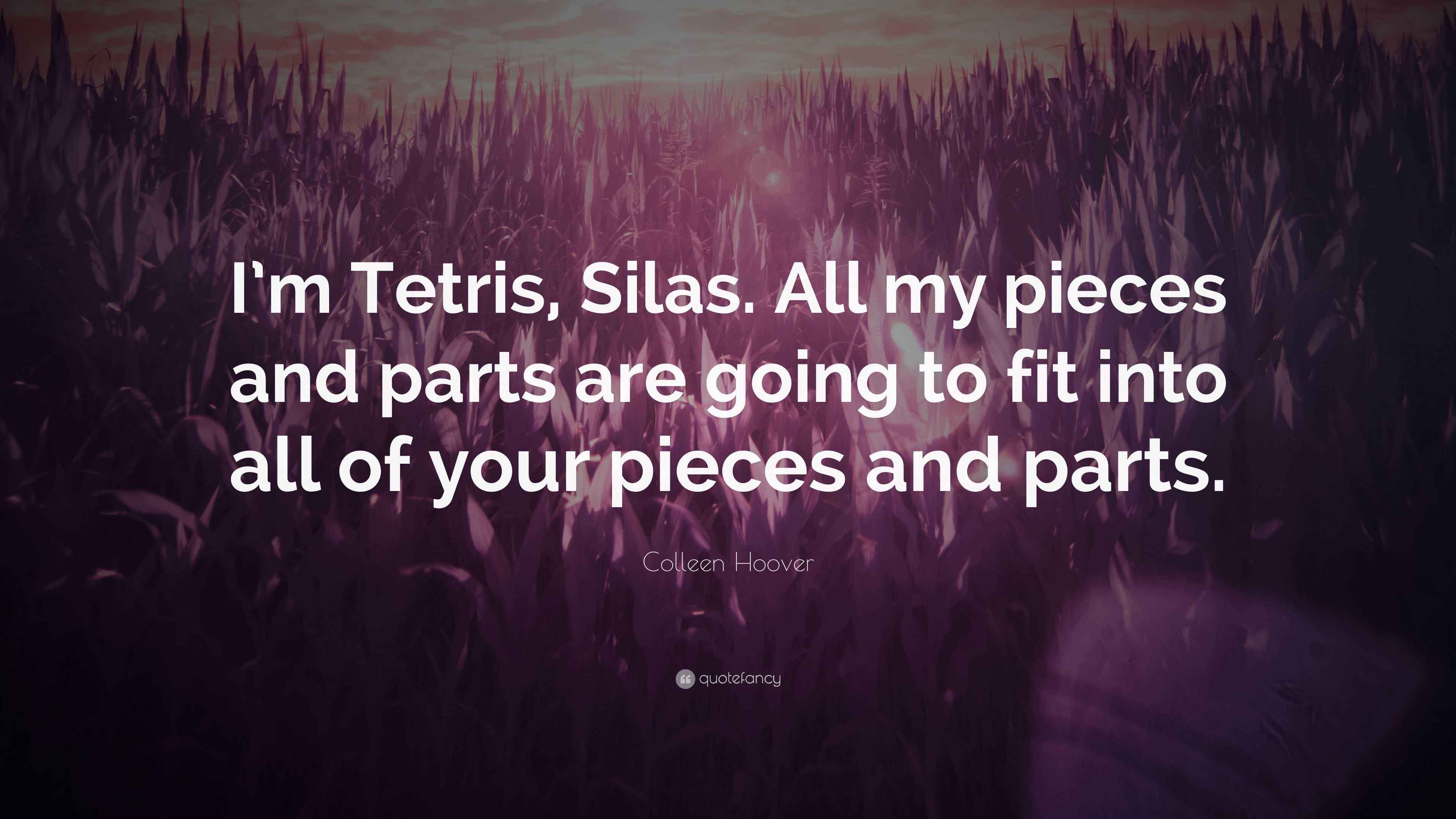 Colleen Hoover Quote: “I’m Tetris, Silas. All my pieces and parts are ...