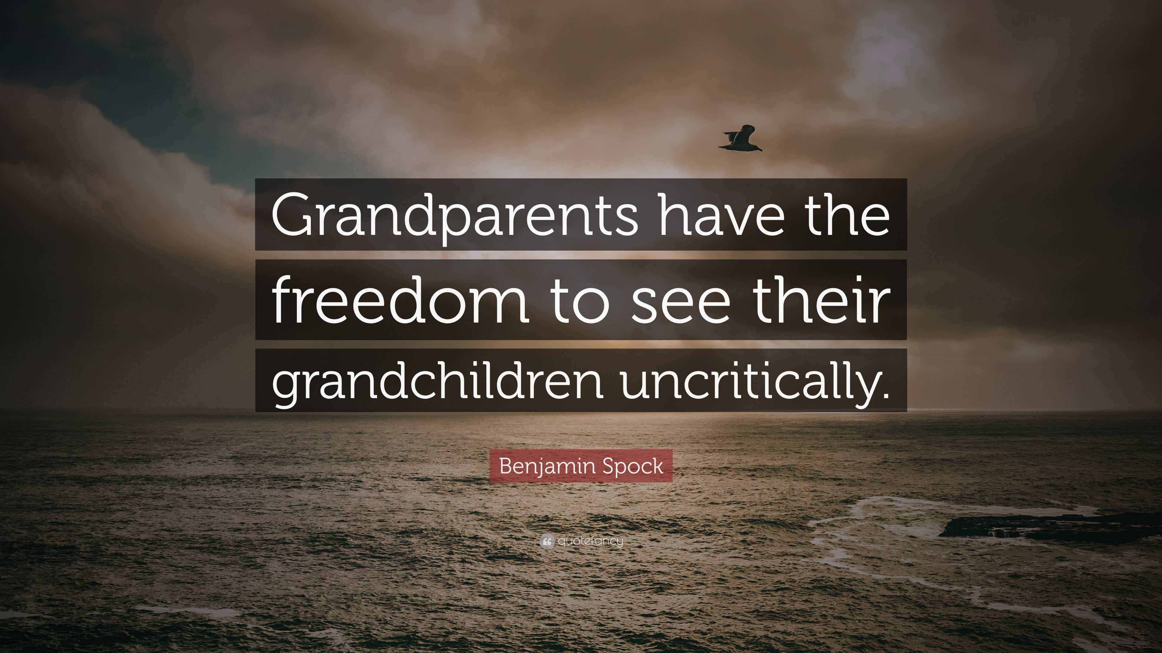 Benjamin Spock Quote: “Grandparents have the freedom to see their ...