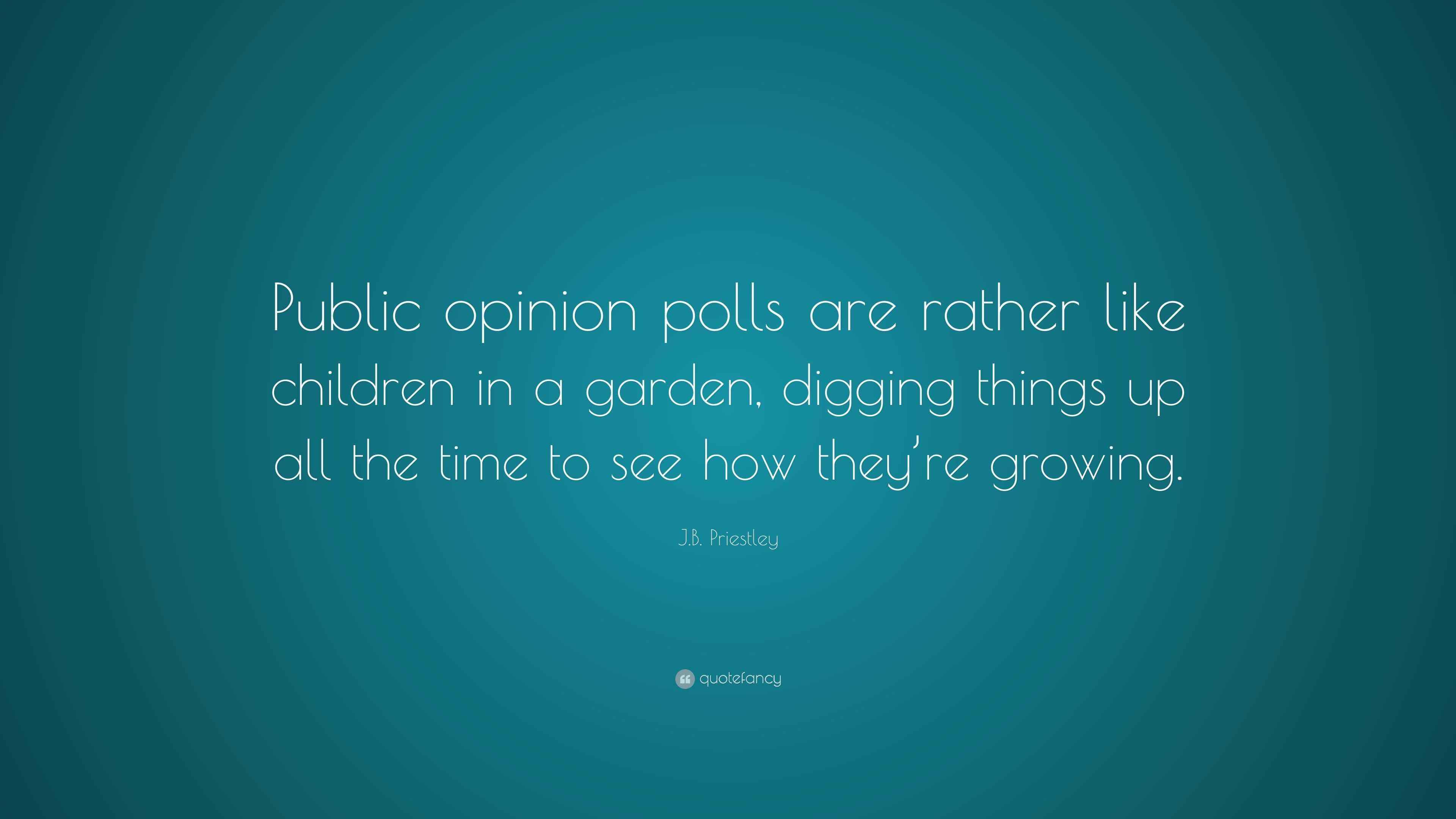 J.B. Priestley Quote: “Public opinion polls are rather like children in ...
