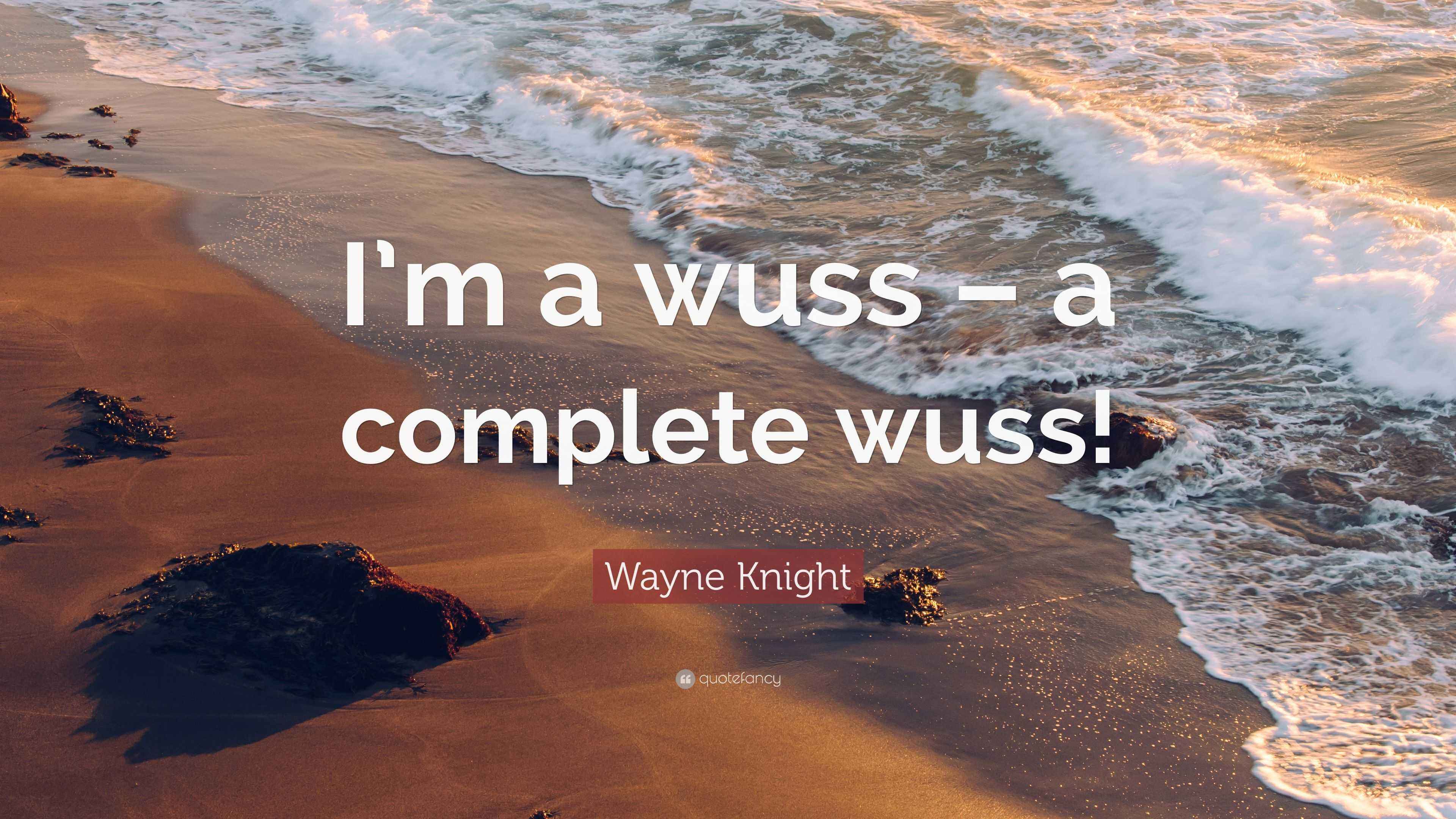 Wayne Knight Quote: “I’m a wuss – a complete wuss!”