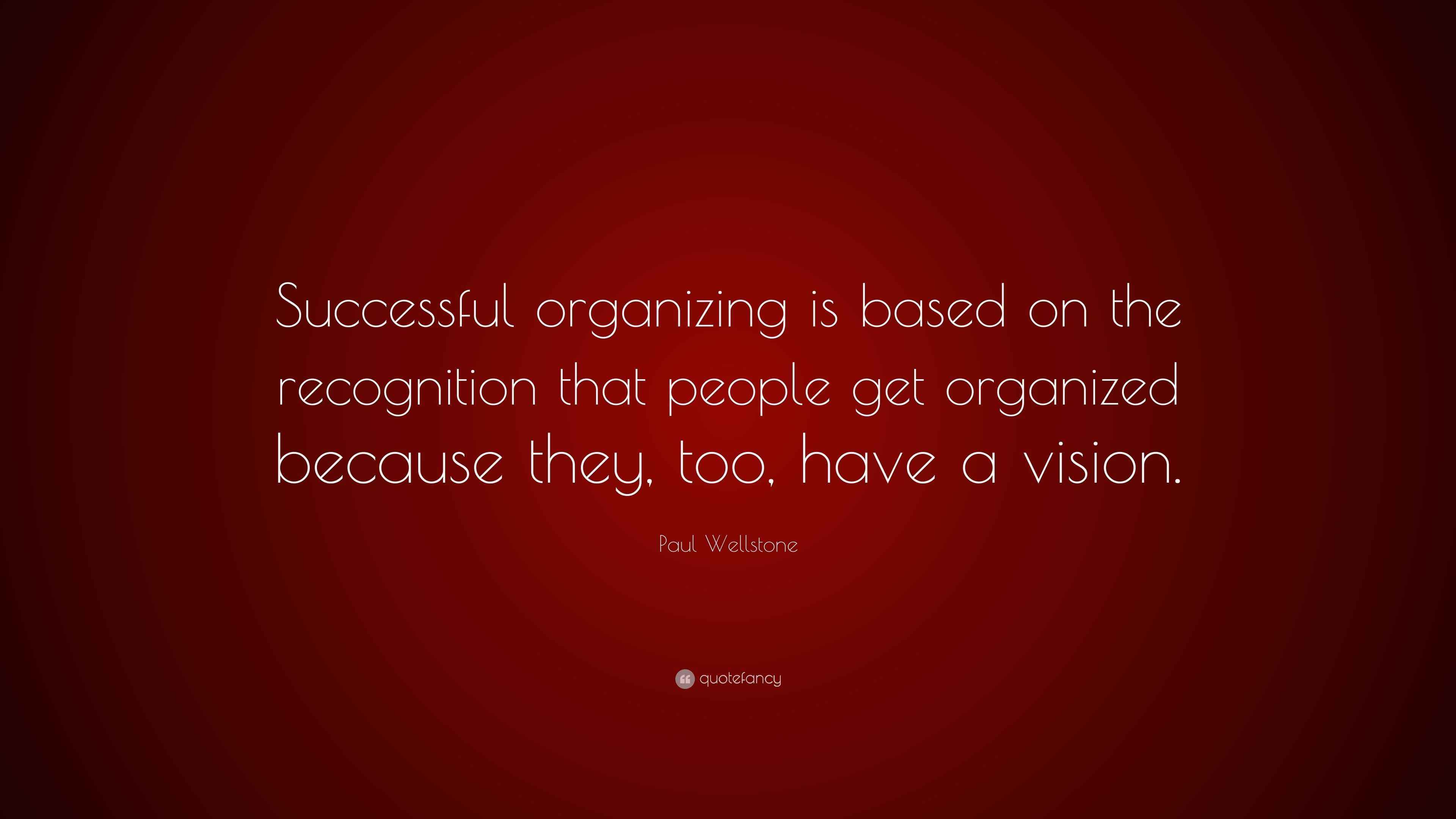 Paul Wellstone Quote: “Successful organizing is based on the ...