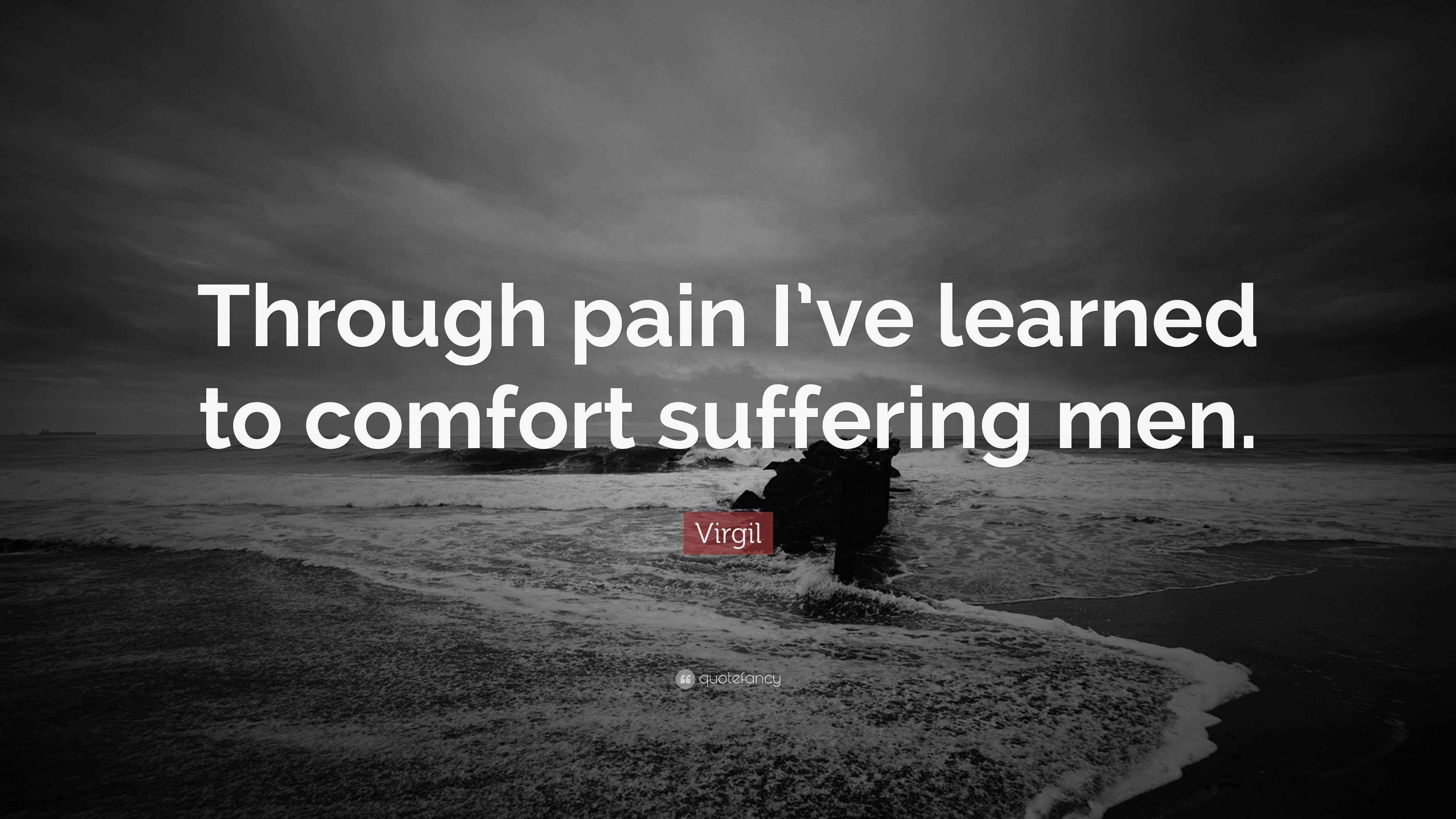 Virgil Quote: “Through pain I’ve learned to comfort suffering men.”