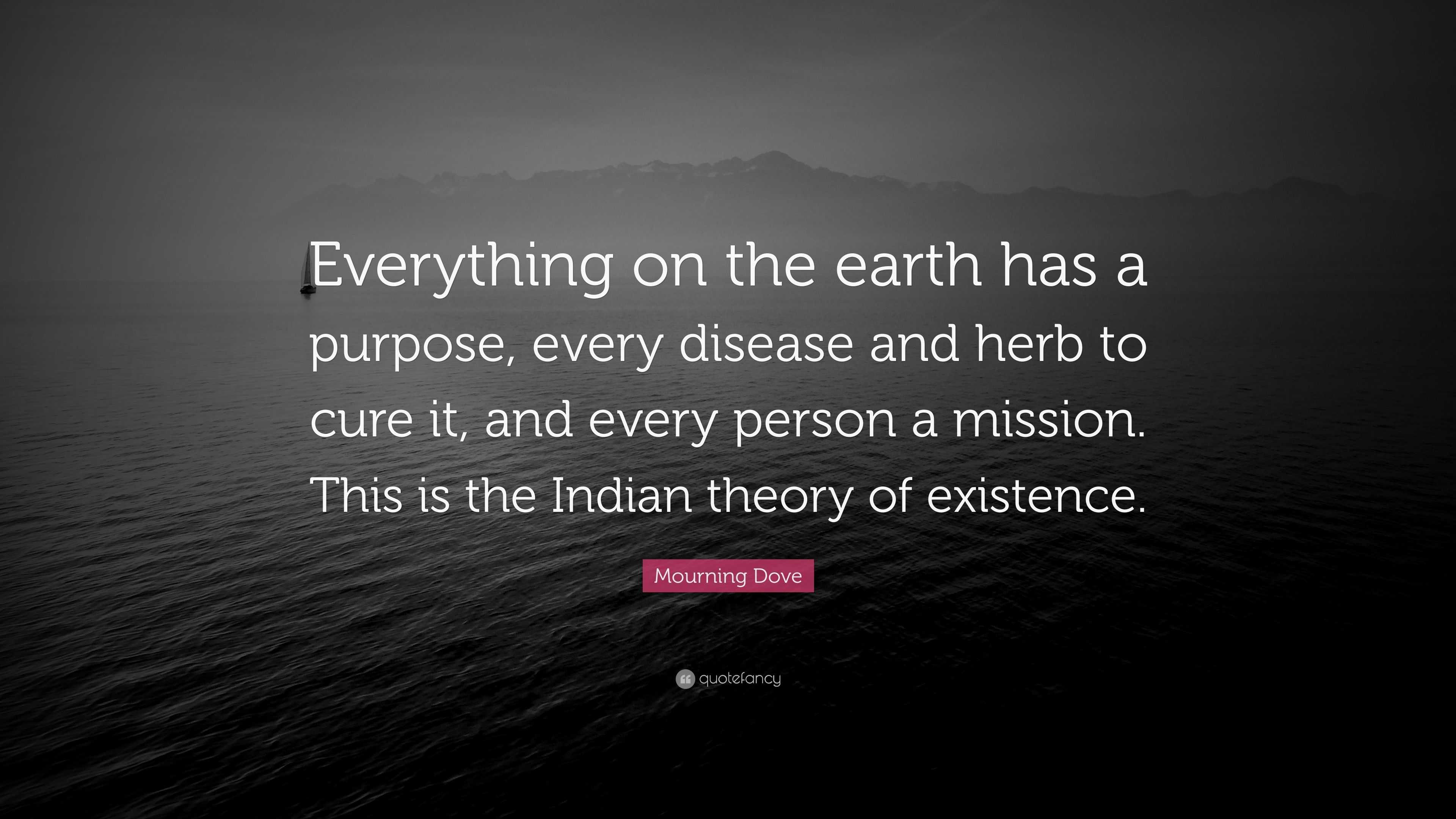 Mourning Dove Quote: “Everything on the earth has a purpose, every ...