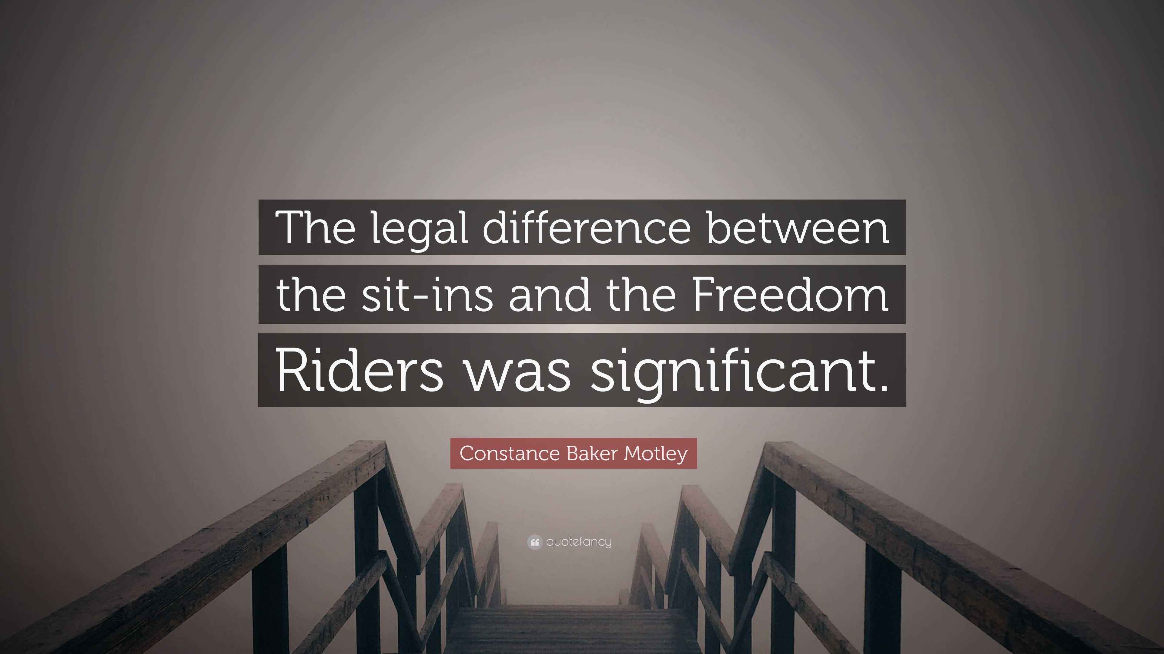 Constance Baker Motley Quote: “The legal difference between the sit-ins ...