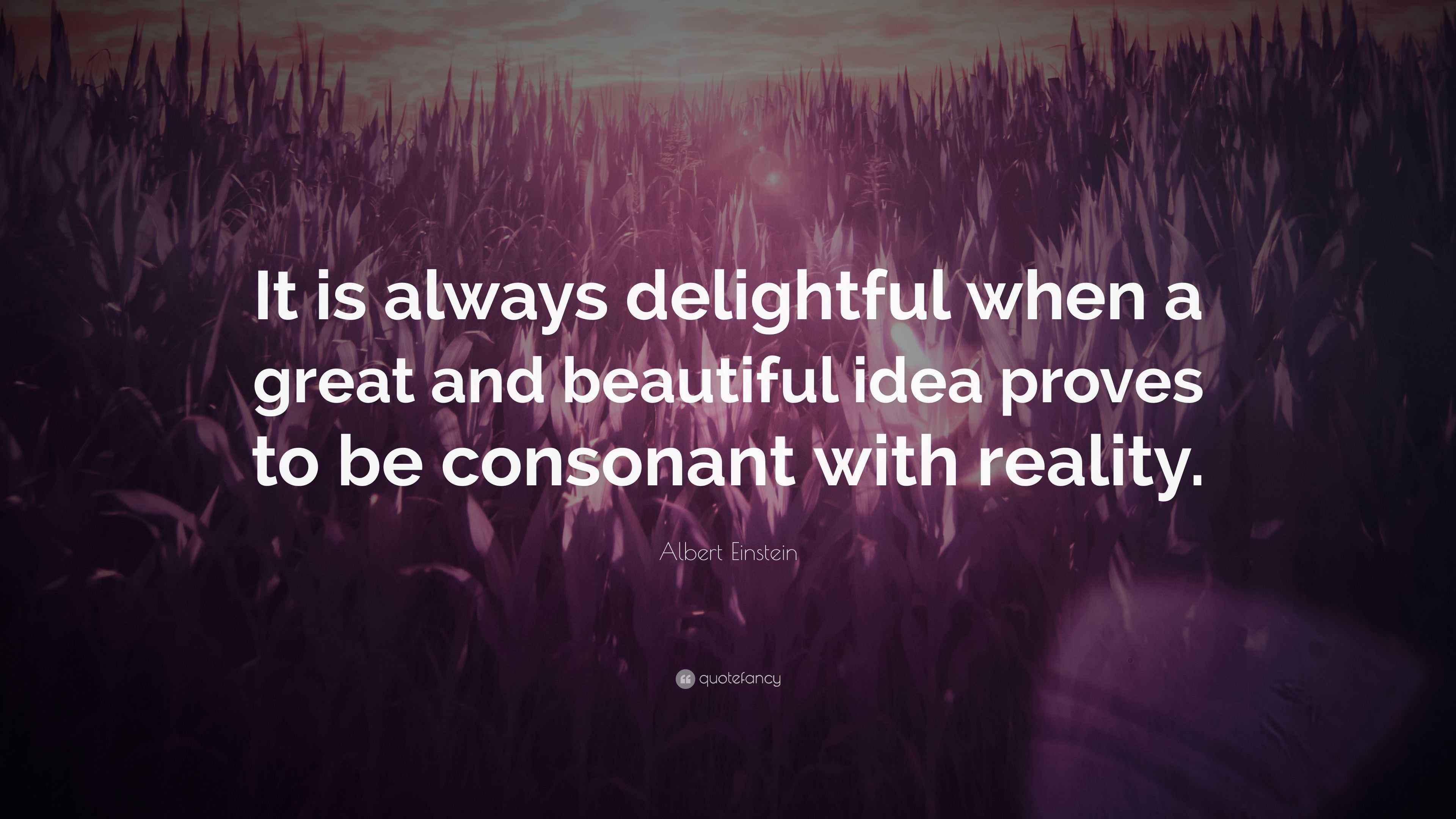 Albert Einstein Quote: “It is always delightful when a great and ...