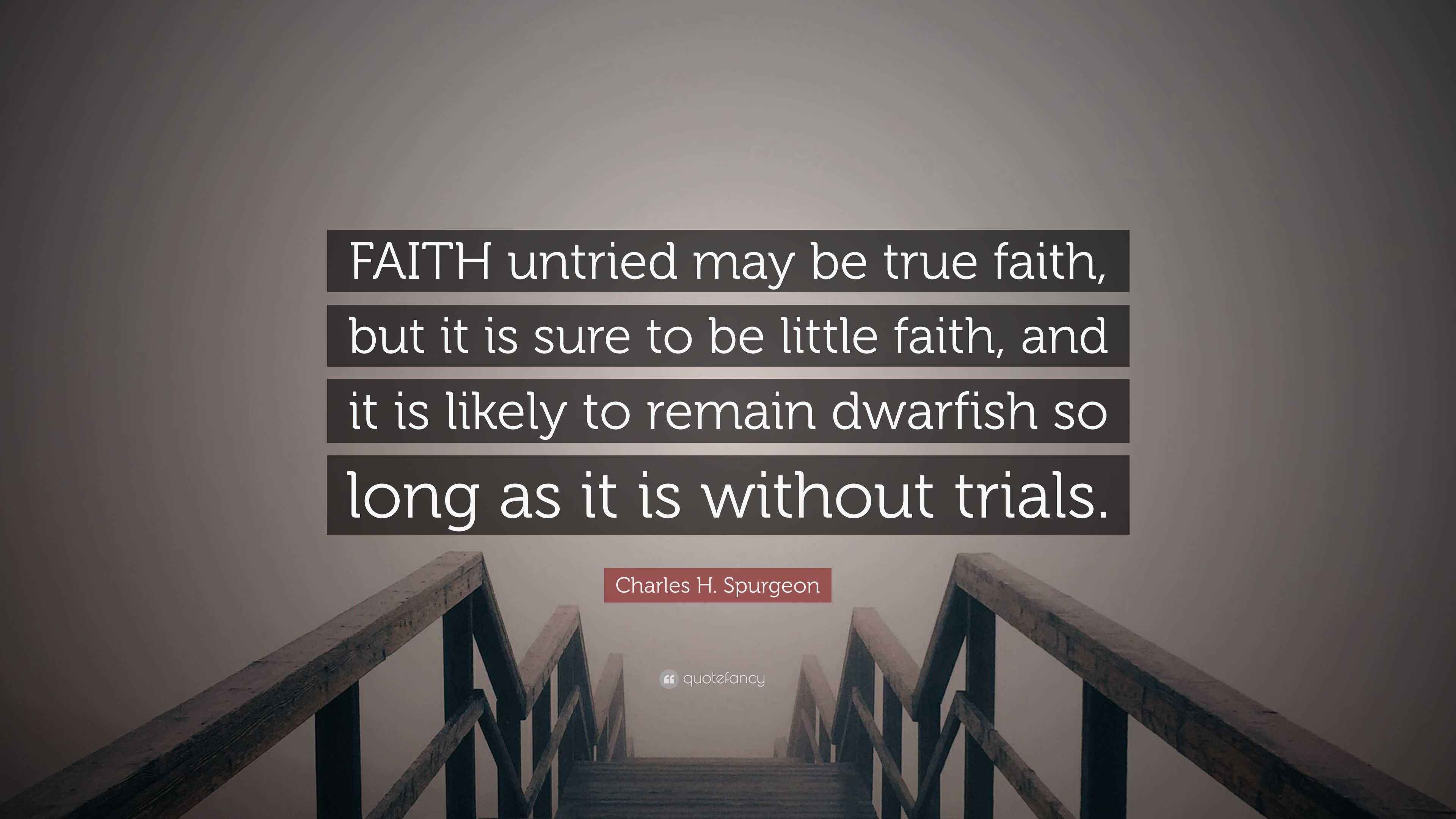 Charles H. Spurgeon Quote: “FAITH untried may be true faith, but it is ...