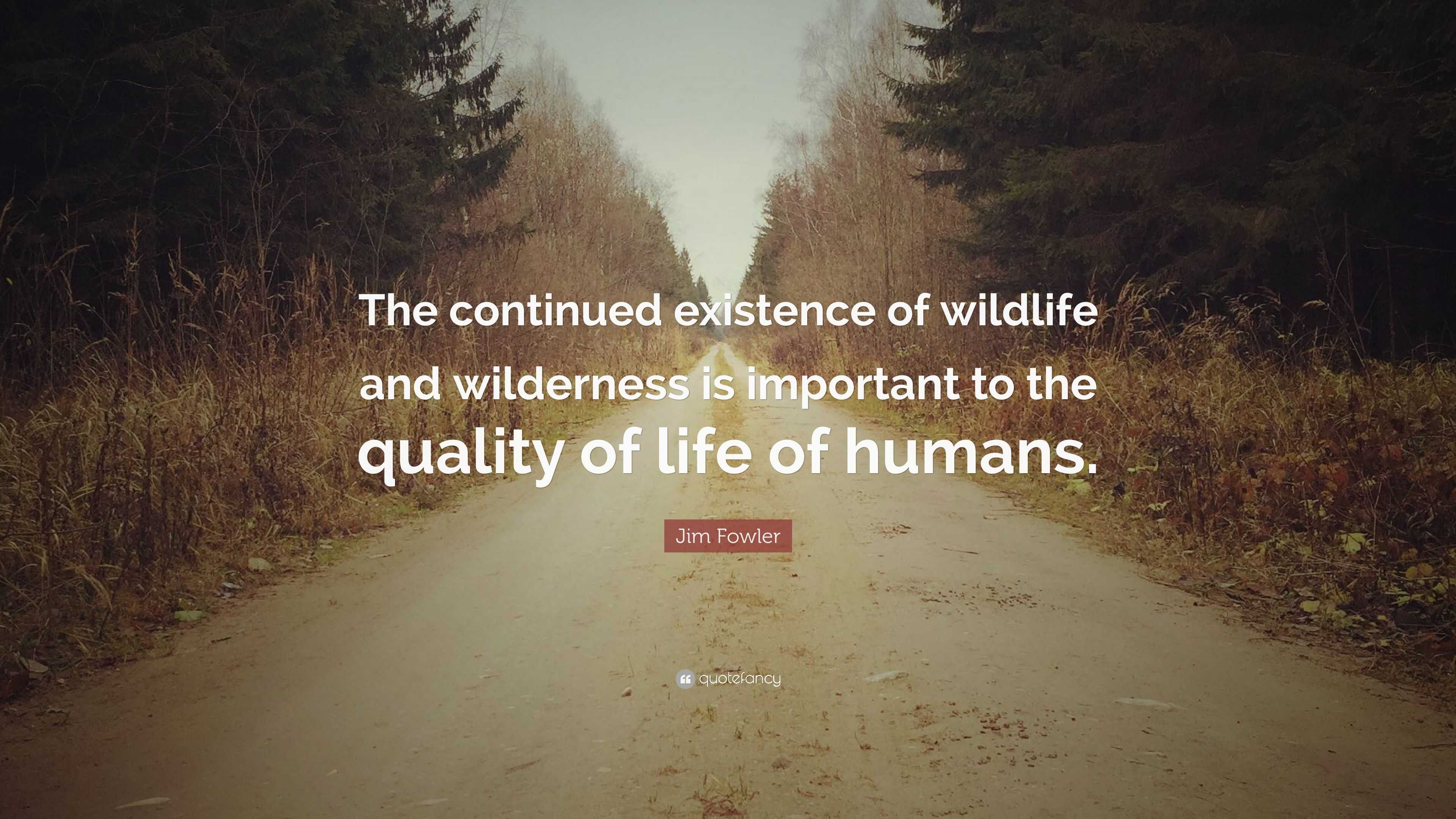 Jim Fowler Quote: “The continued existence of wildlife and wilderness ...