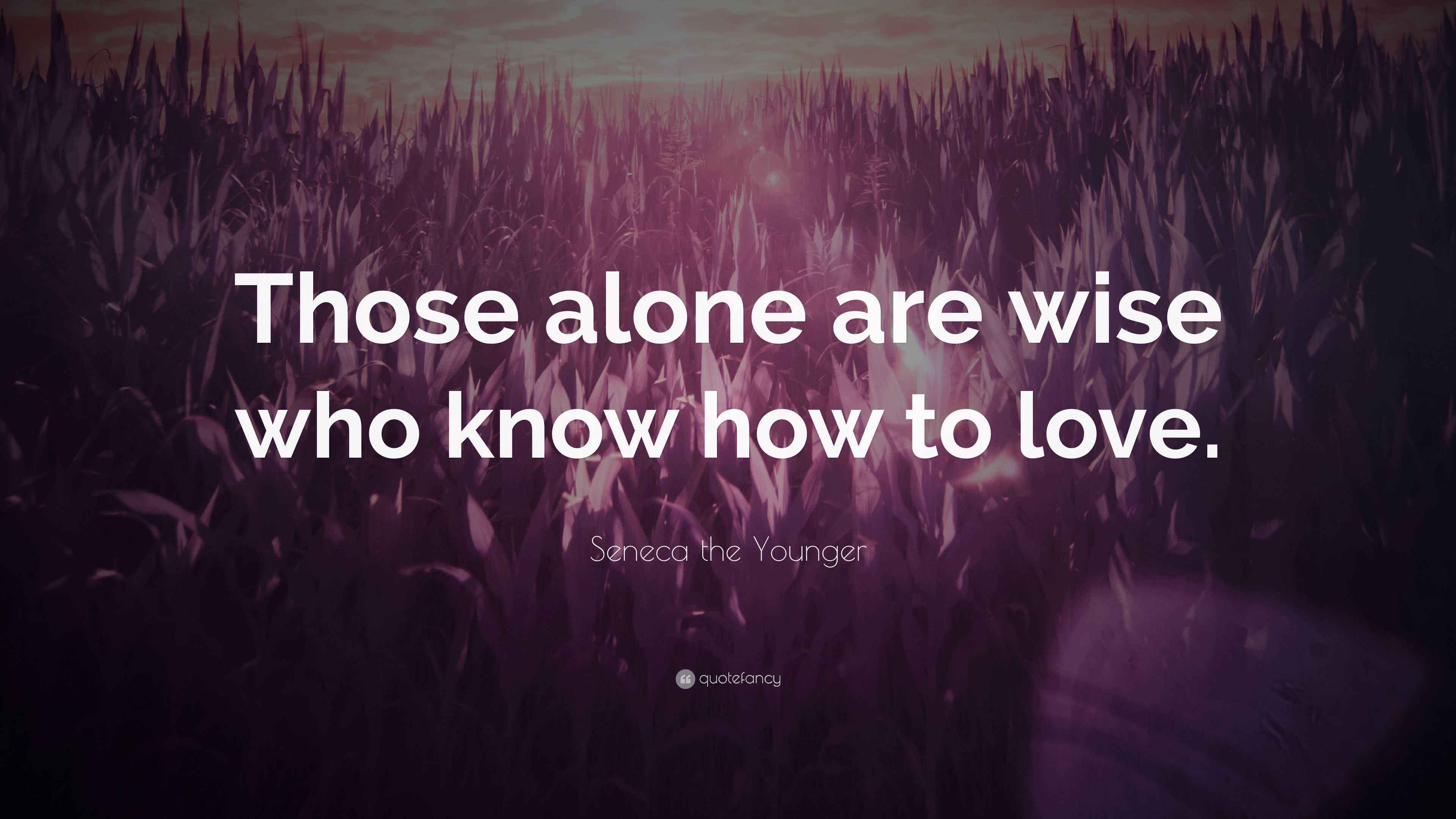 Seneca the Younger Quote: “Those alone are wise who know how to love.”