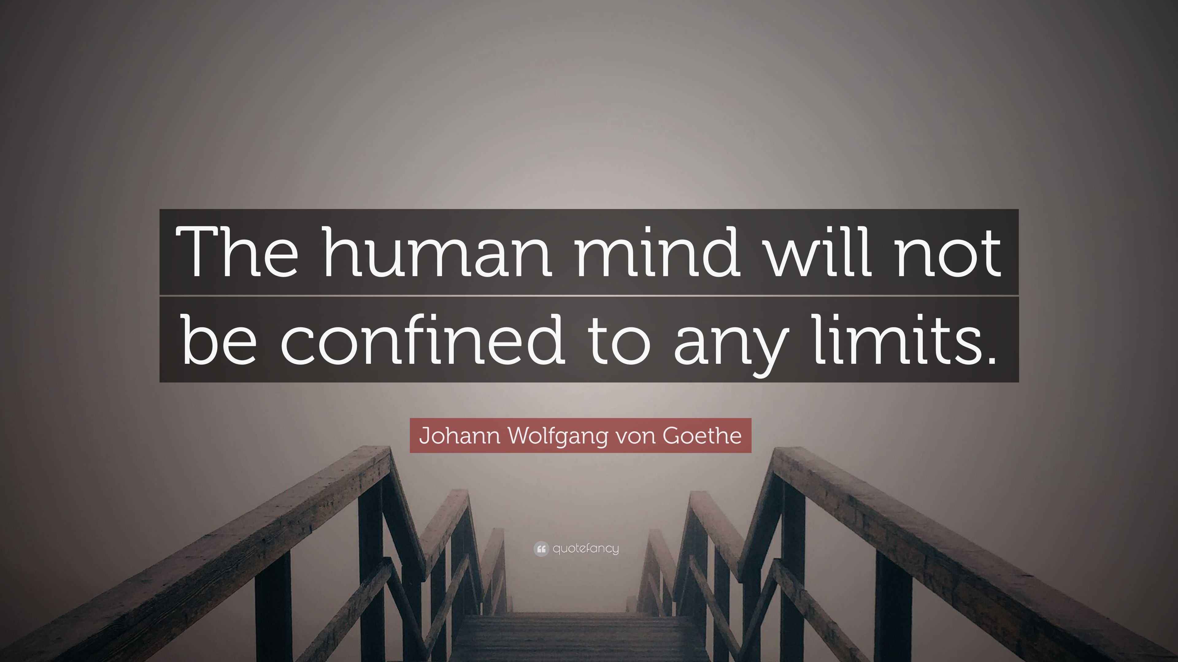 Johann Wolfgang von Goethe Quote: “The human mind will not be confined ...