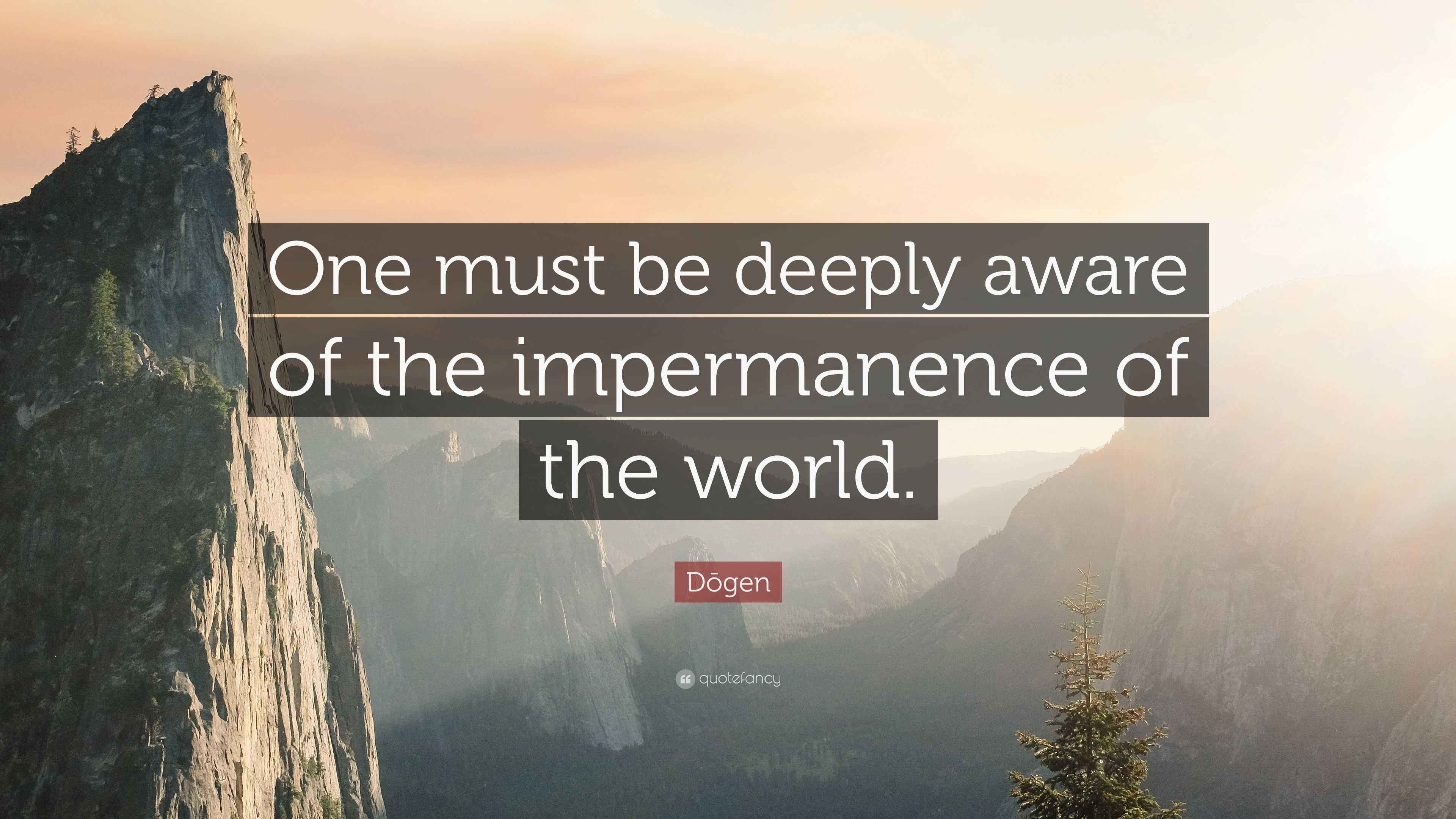 Dōgen Quote: “One must be deeply aware of the impermanence of the world.”