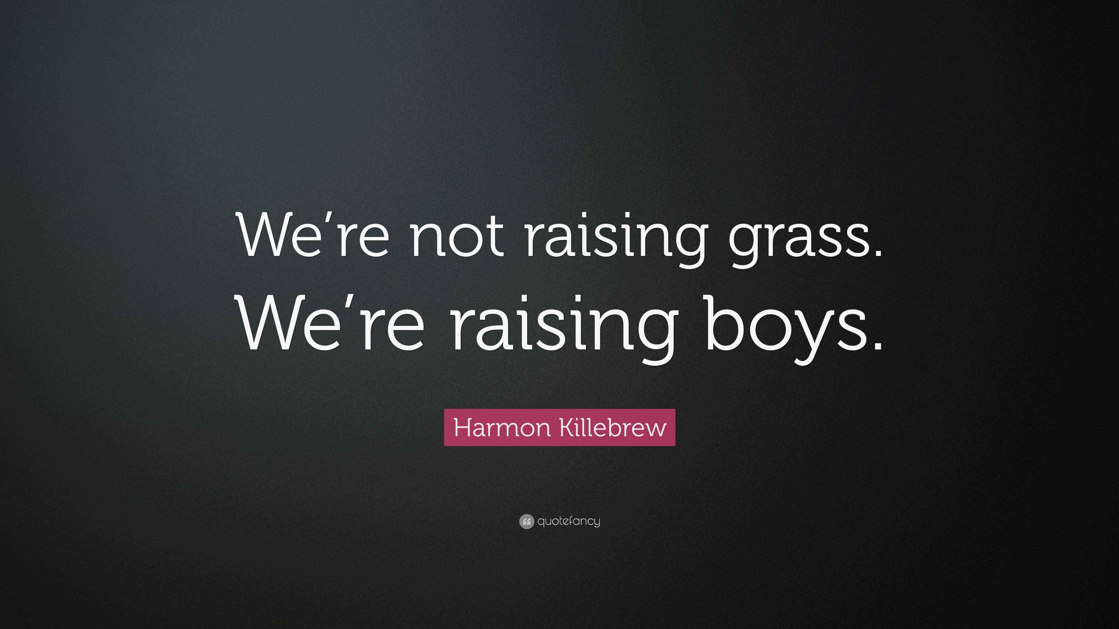 Harmon Killebrew Quote: “We’re not raising grass. We’re raising boys.”