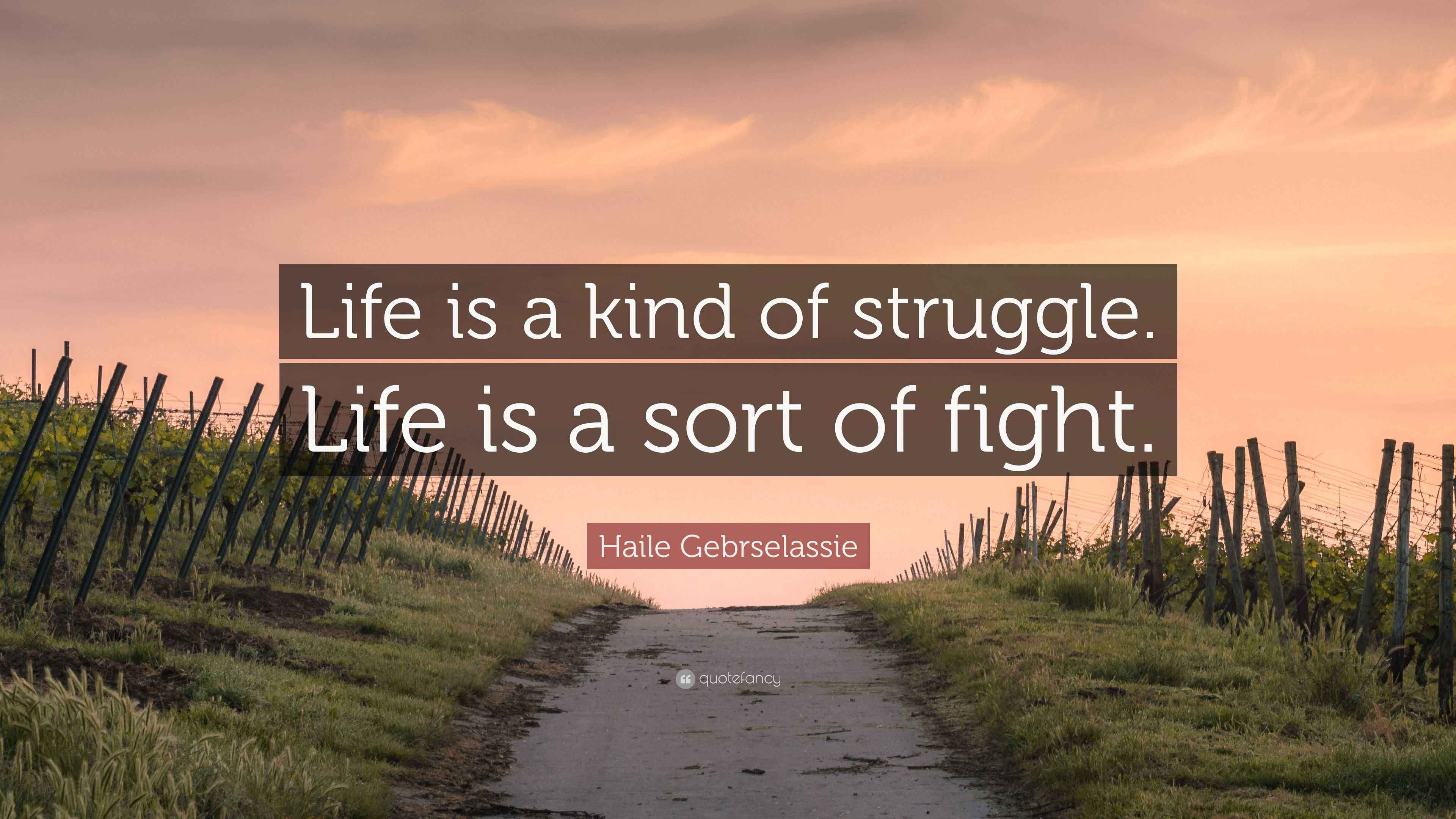 Haile Gebrselassie Quote: “Life is a kind of struggle. Life is a sort ...
