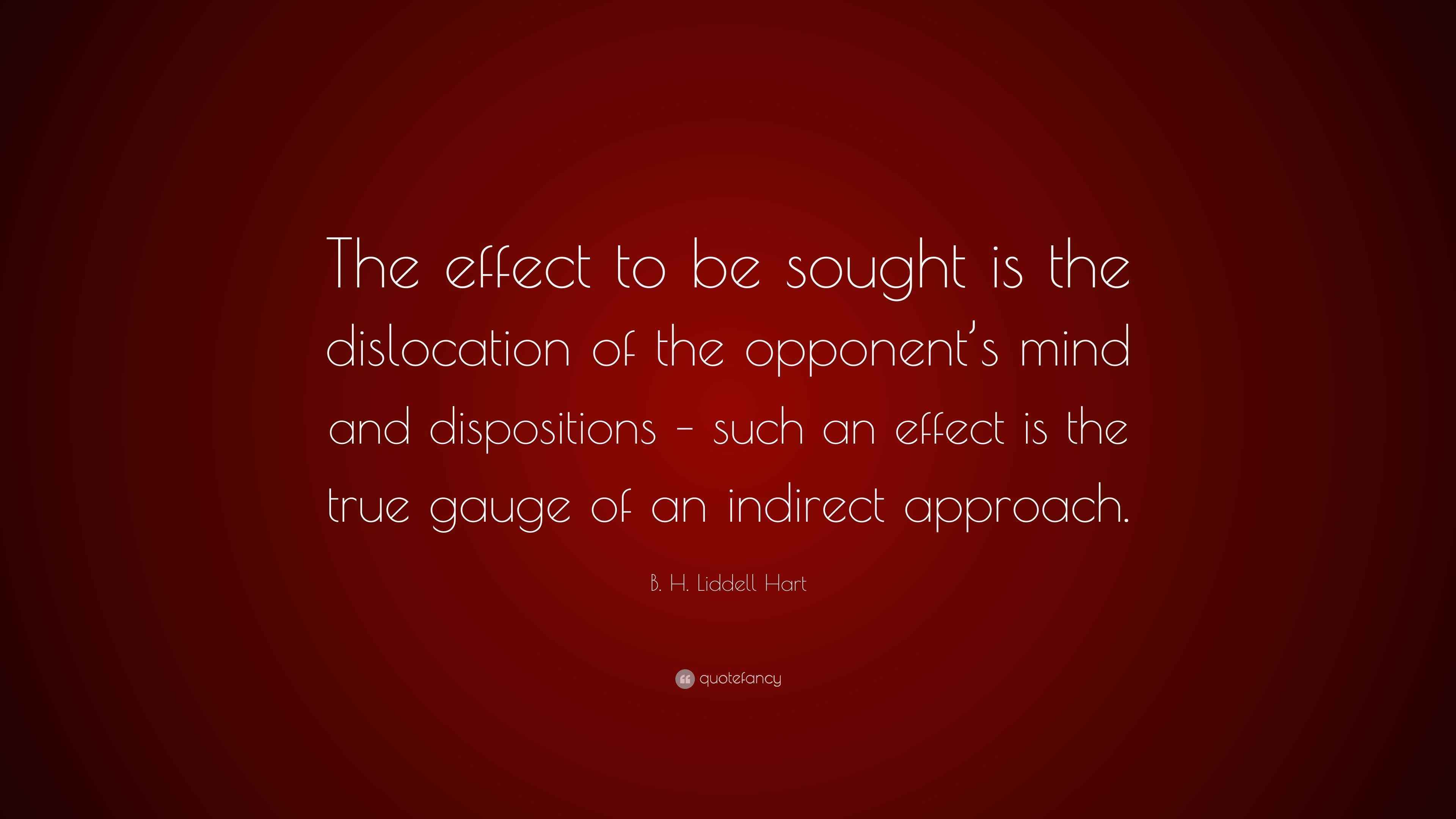 B. H. Liddell Hart Quote: “The effect to be sought is the dislocation ...