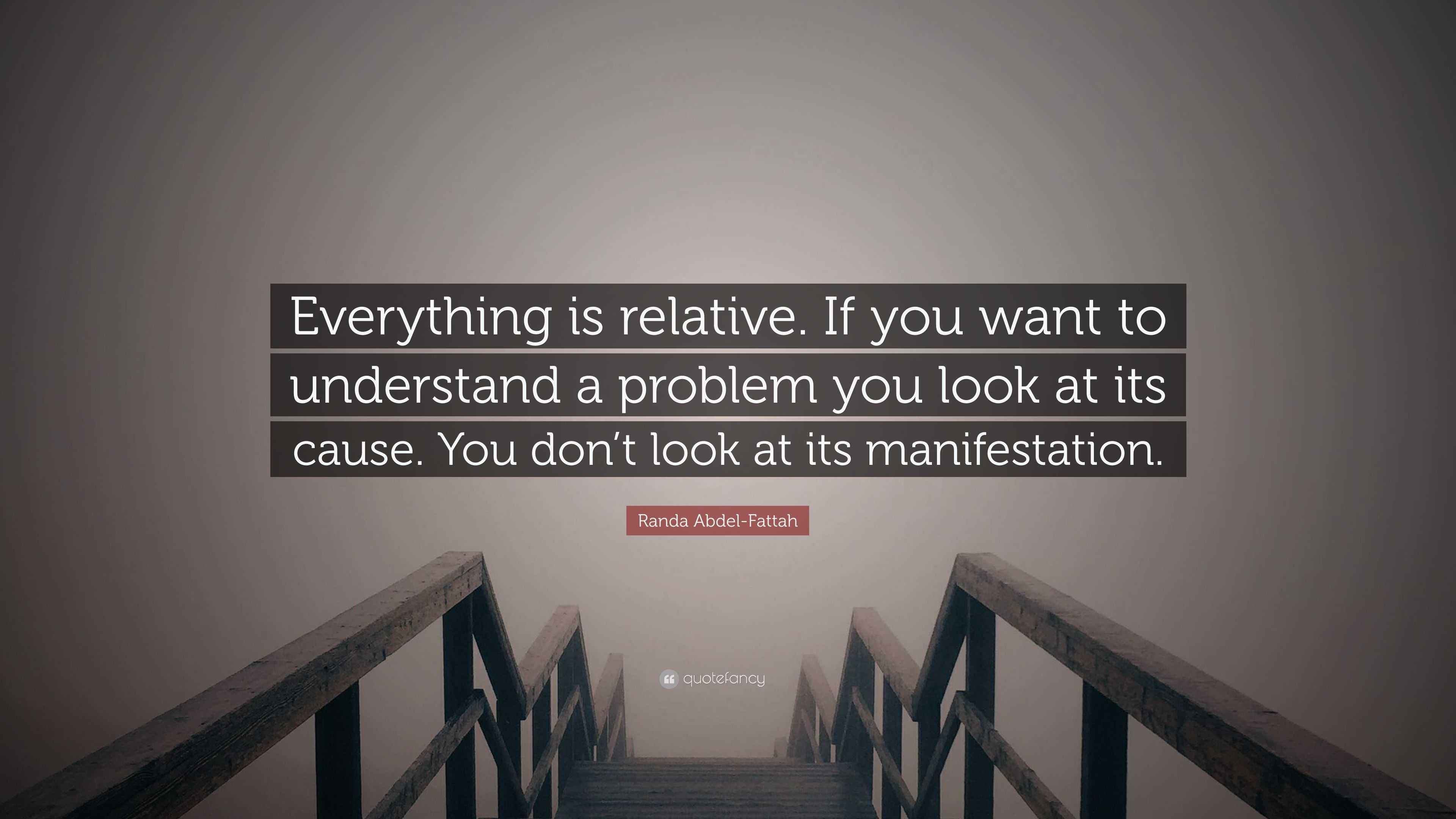 Randa Abdel-Fattah Quote: “Everything is relative. If you want to ...