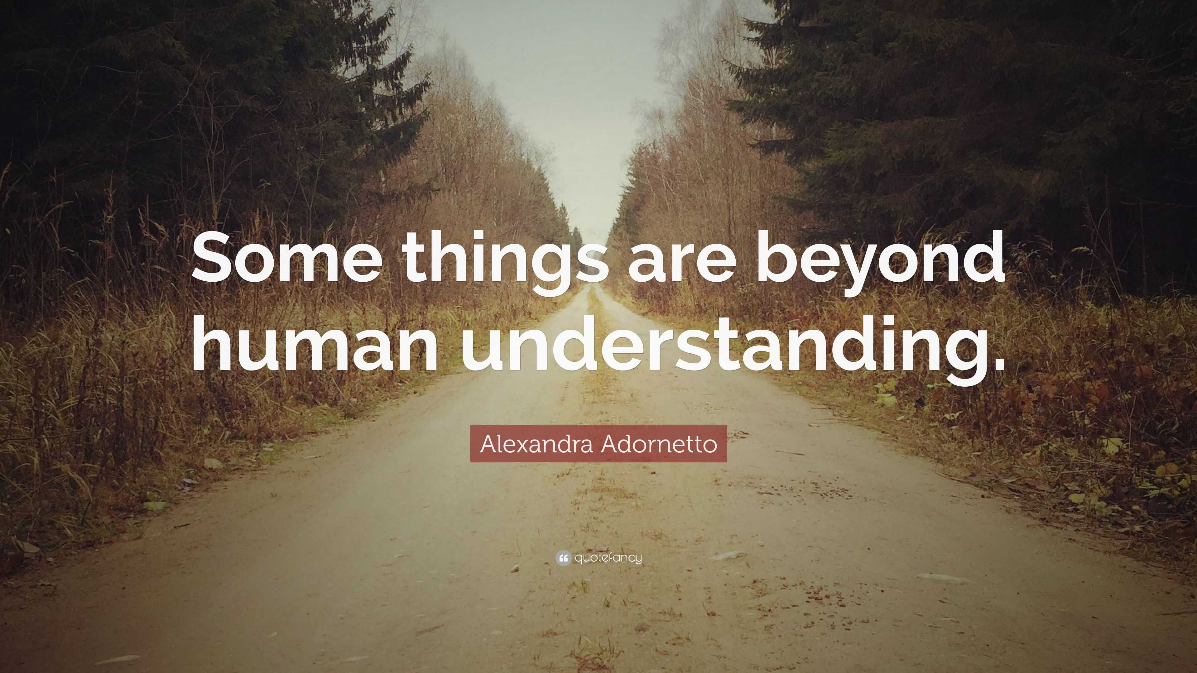 Alexandra Adornetto Quote: “Some things are beyond human understanding.”