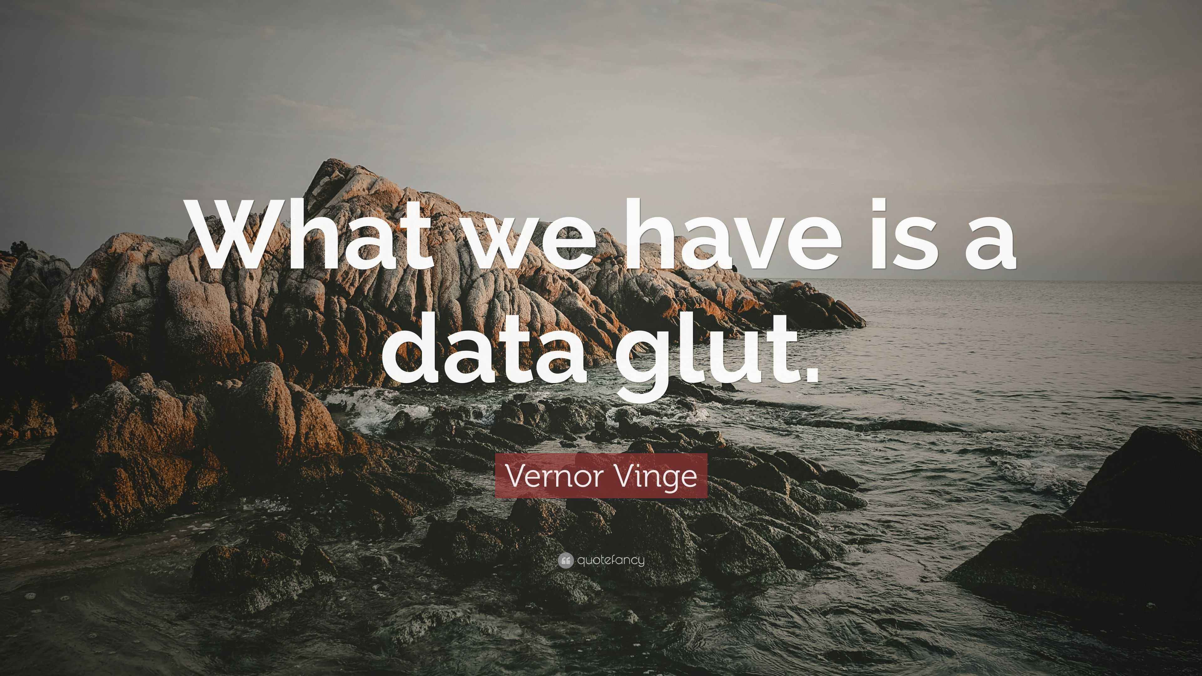 Vernor Vinge Quote: “What we have is a data glut.”