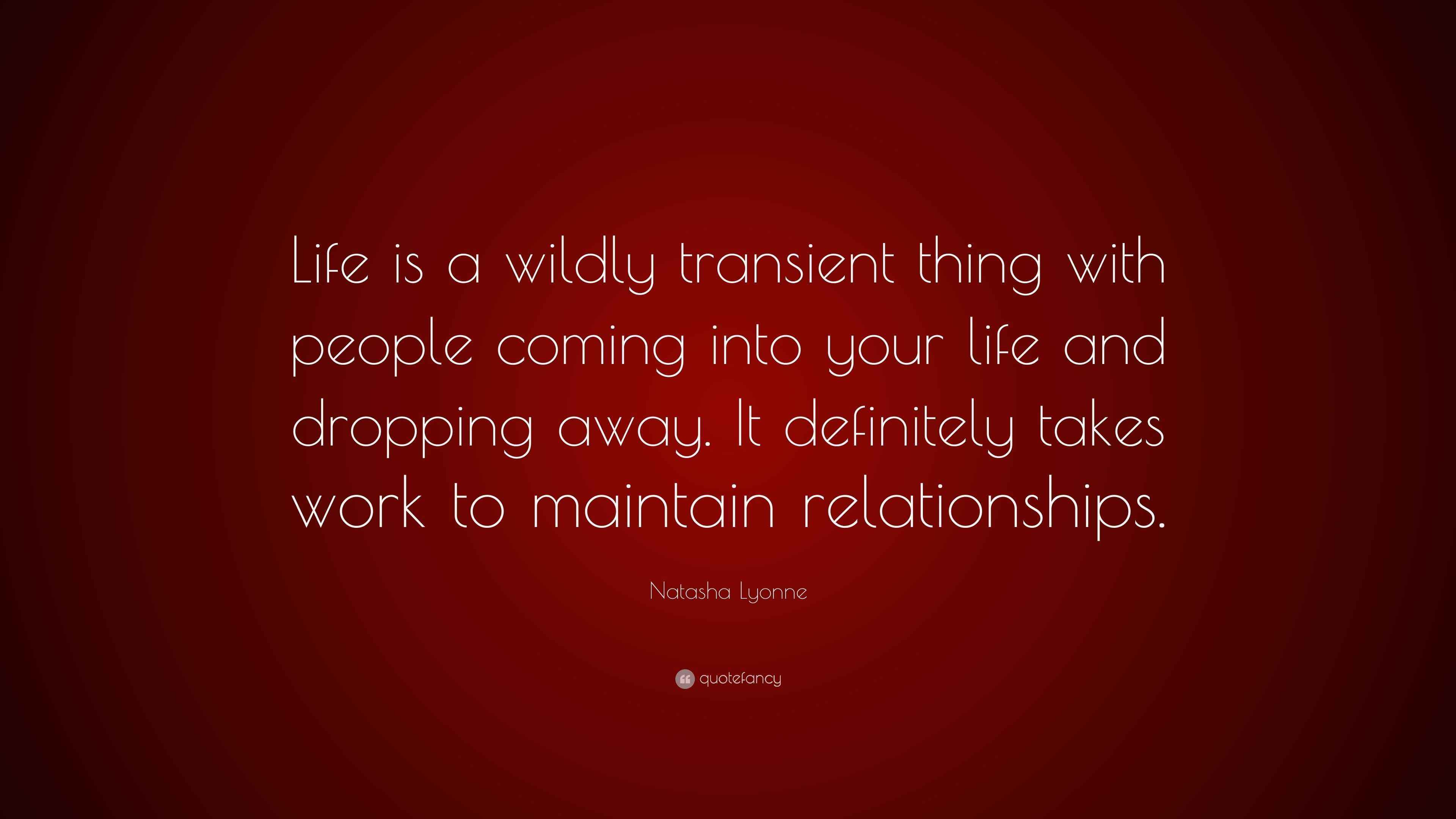 Natasha Lyonne Quote: “Life is a wildly transient thing with people ...