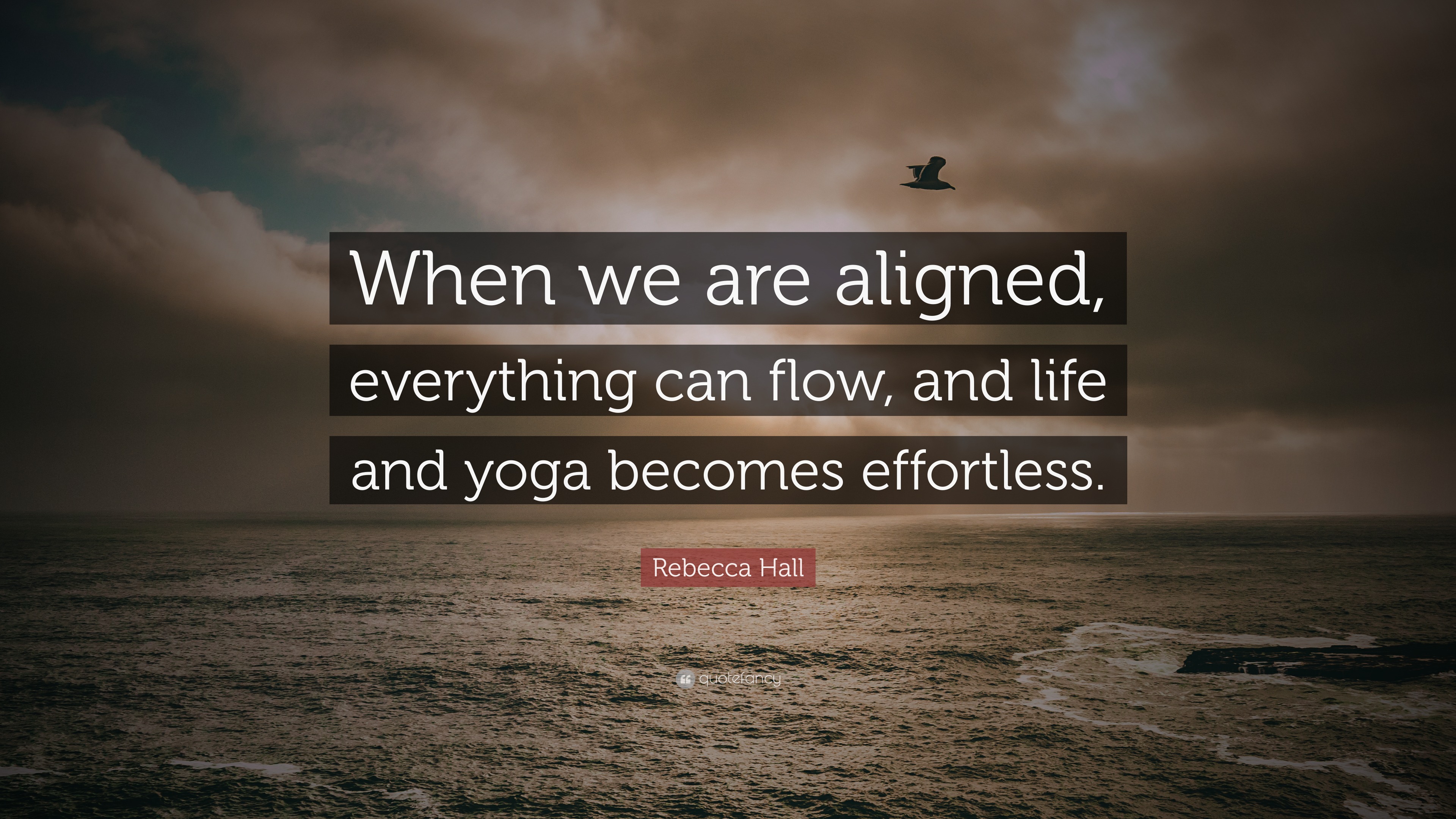 Rebecca Hall Quote: “When we are aligned, everything can flow, and life ...