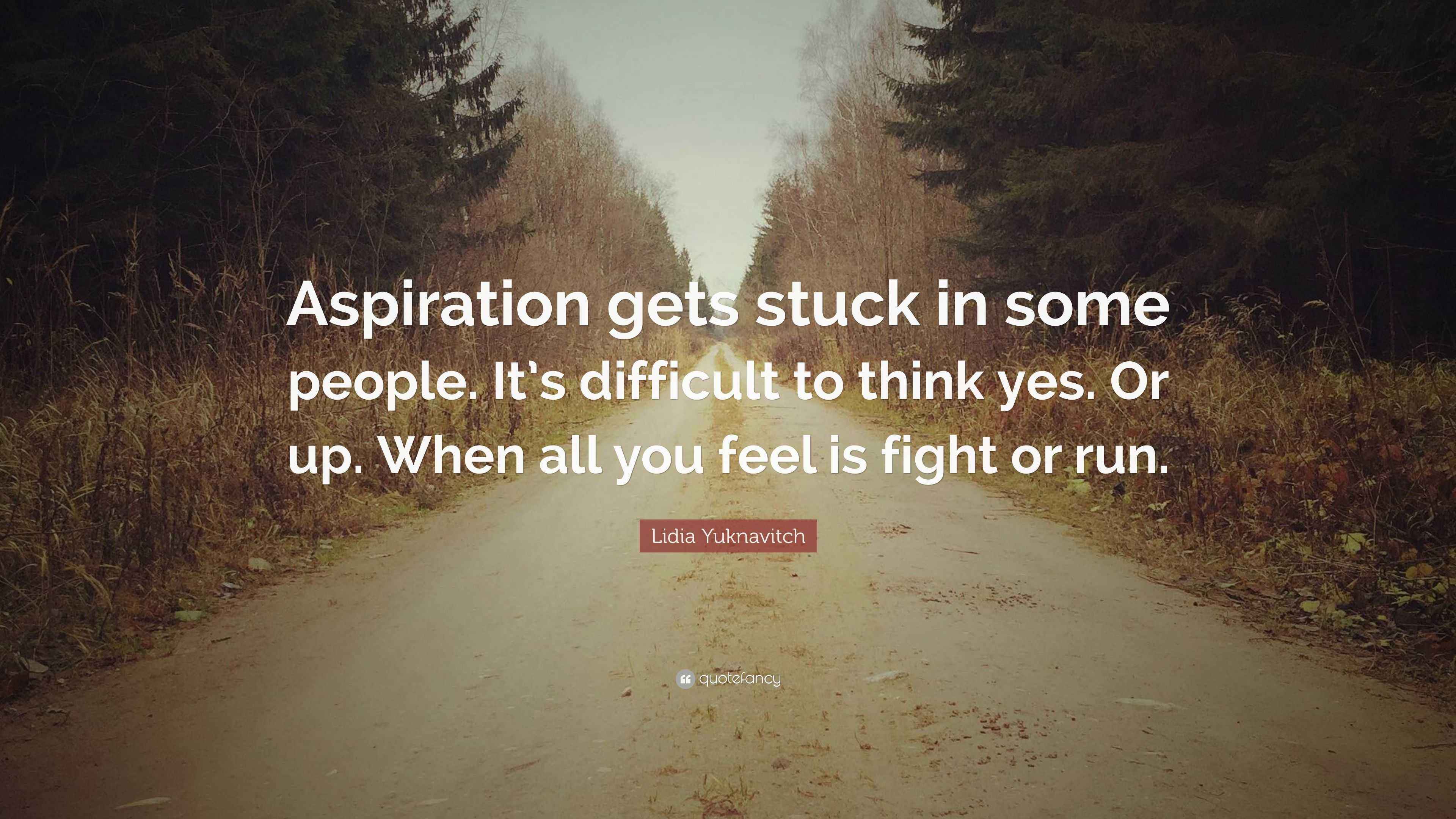 Lidia Yuknavitch Quote: “Aspiration gets stuck in some people. It’s ...