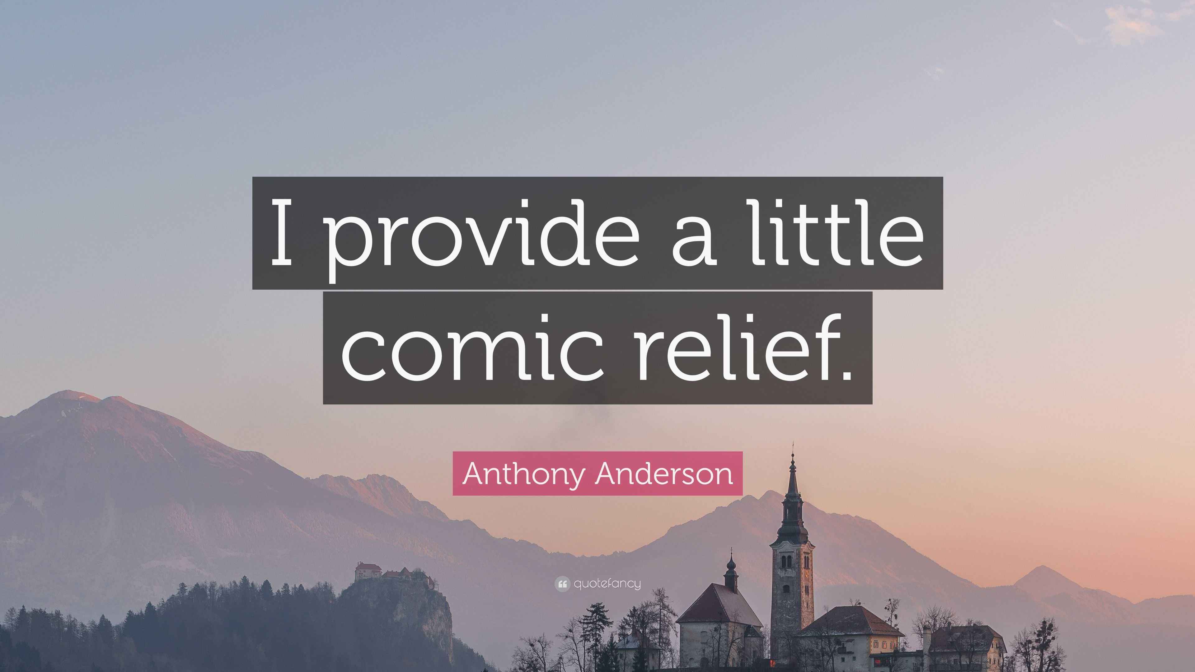 Anthony Anderson Quote: “I provide a little comic relief.”