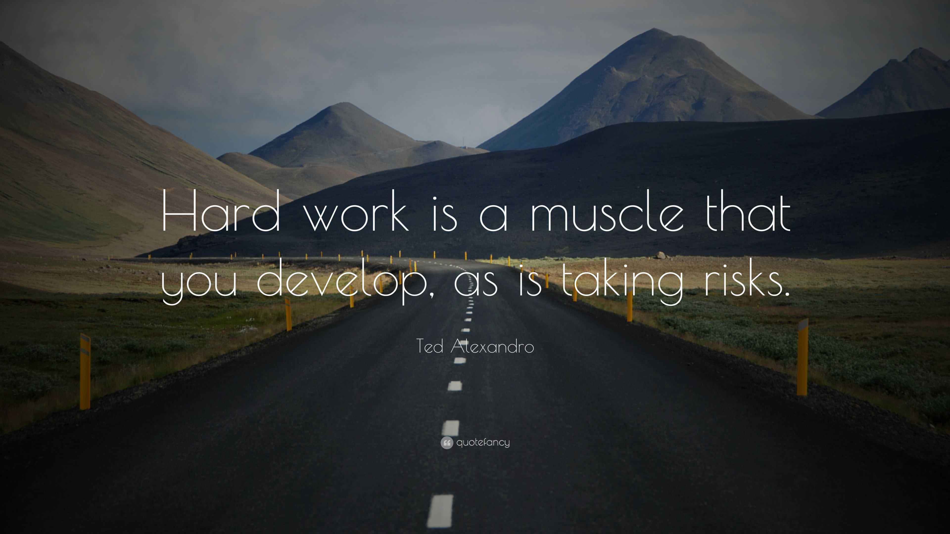 Ted Alexandro Quote: “Hard work is a muscle that you develop, as is ...