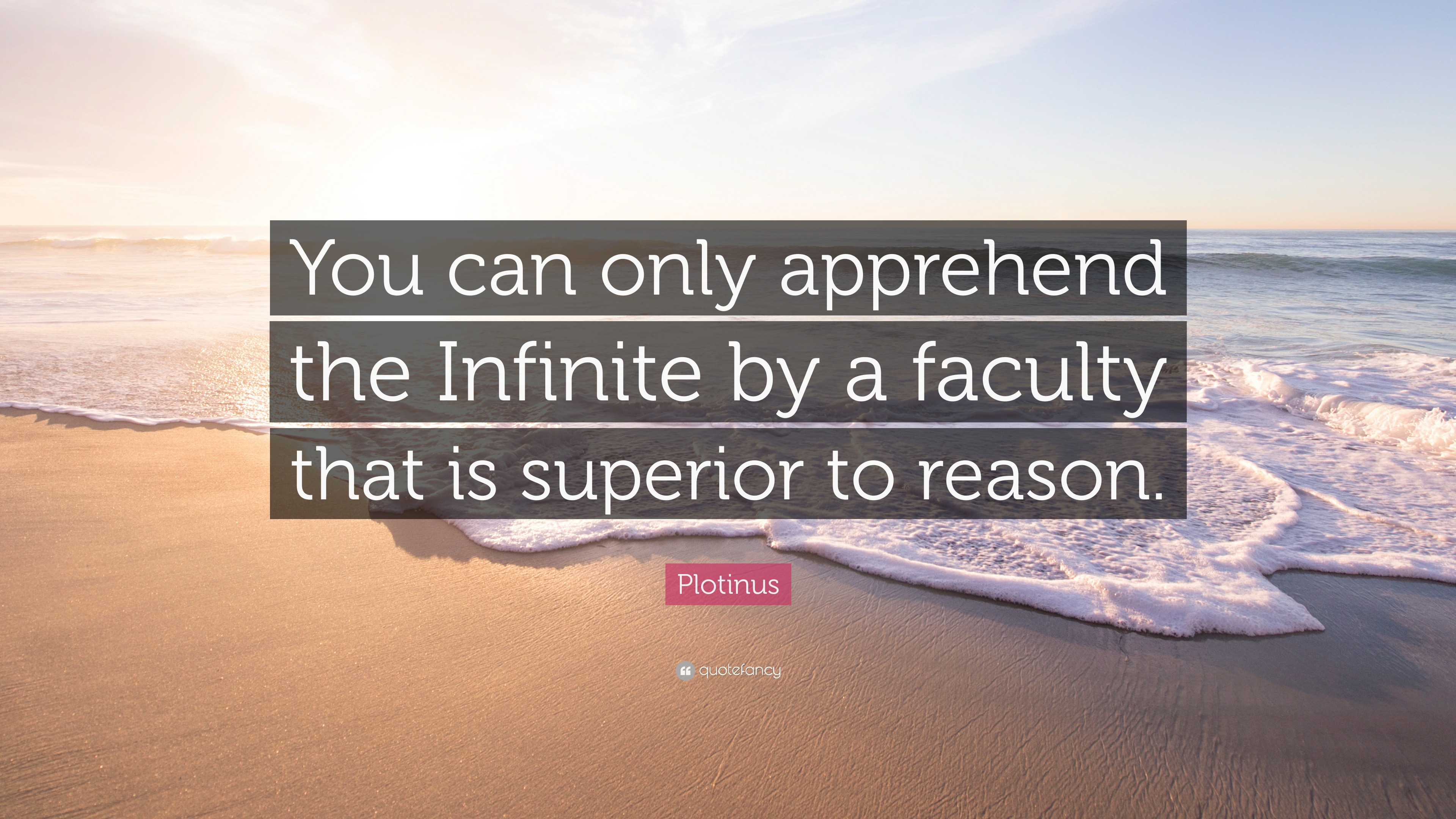 Plotinus Quote: “You can only apprehend the Infinite by a faculty that ...