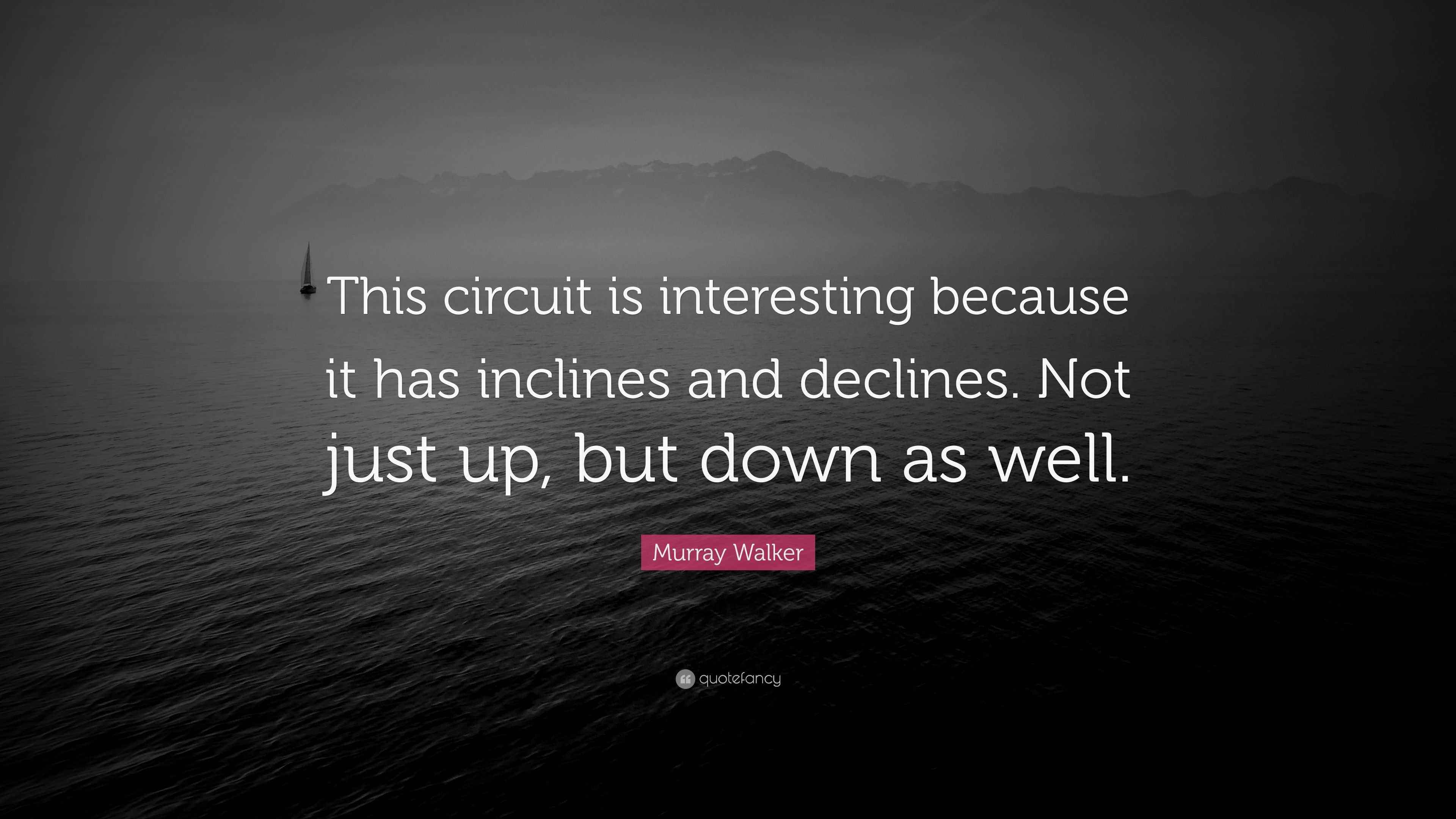 Murray Walker Quote: “This circuit is interesting because it has ...