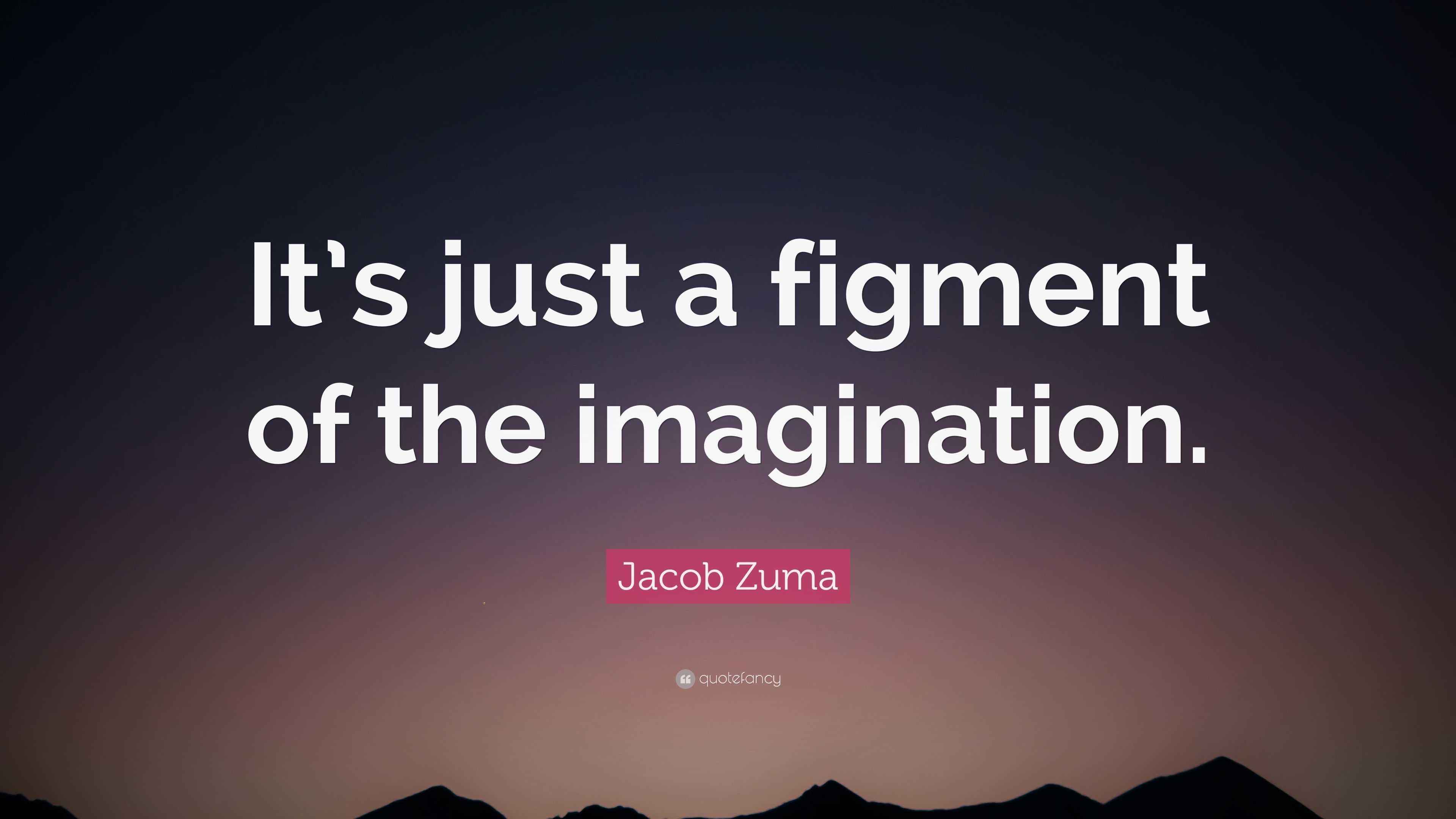 Jacob Zuma Quote: “It’s just a figment of the imagination.”