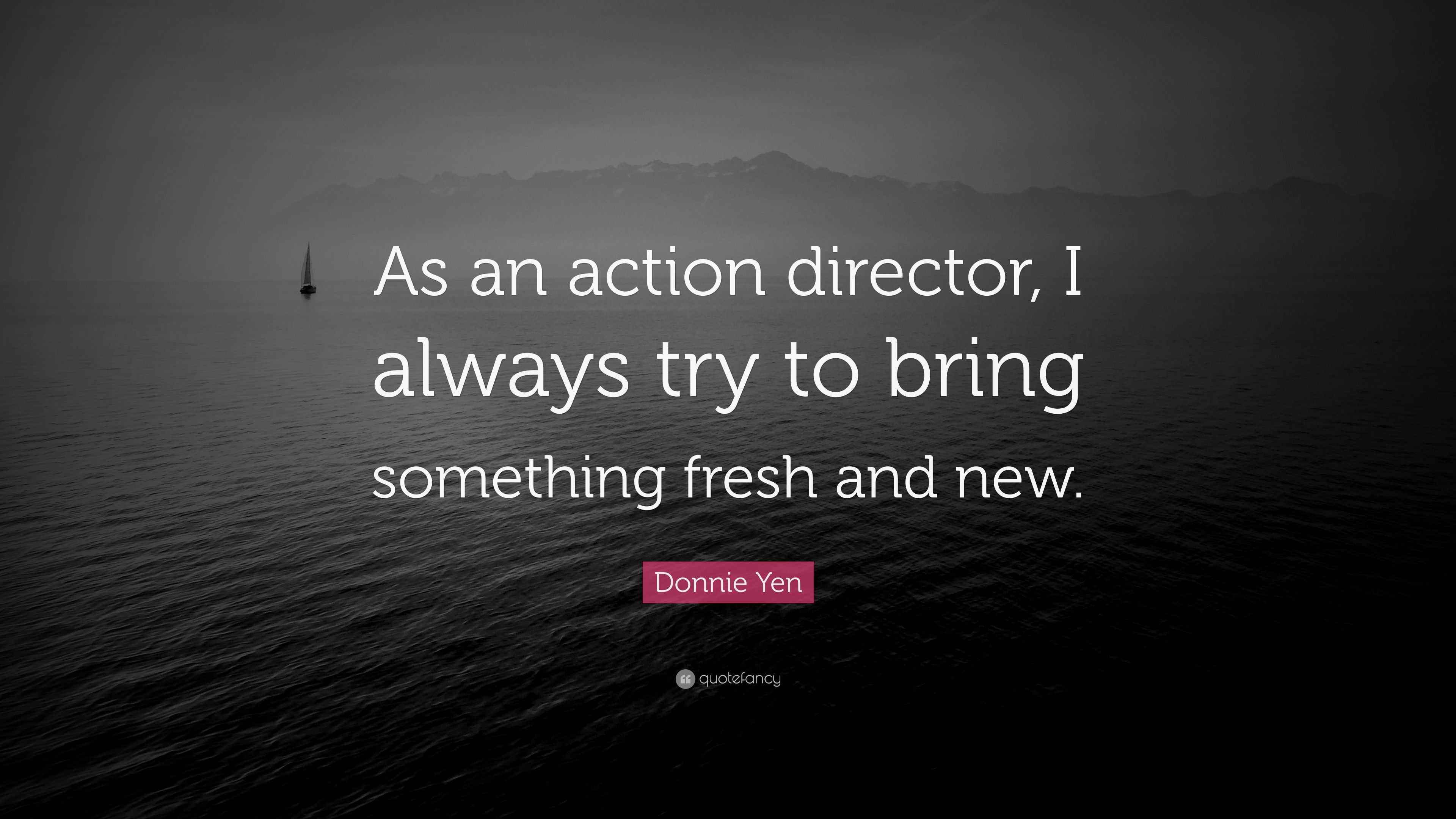 Donnie Yen Quote: “As an action director, I always try to bring ...