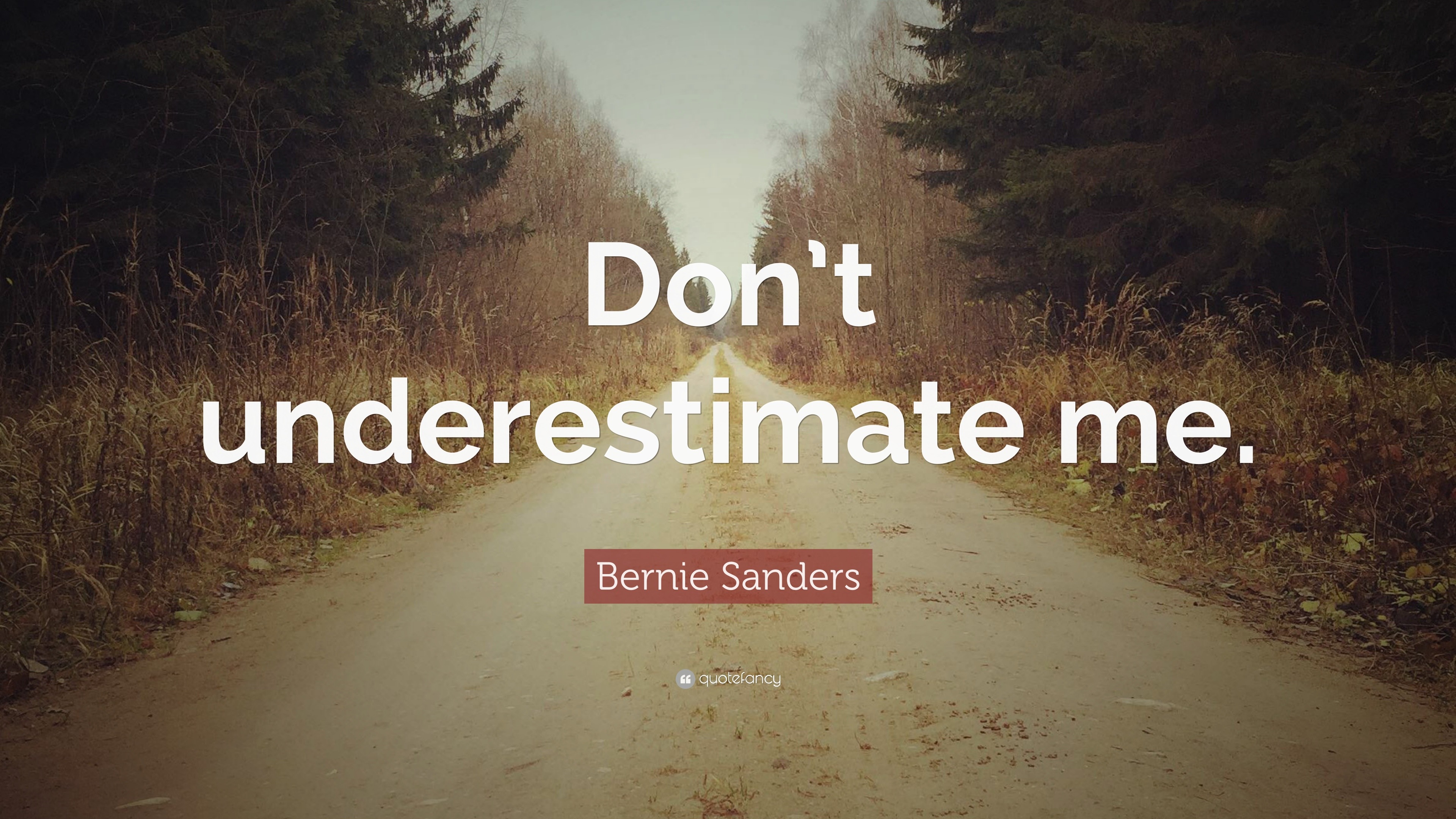 Bernie Sanders Quote Don t Underestimate Me Bernie Sanders Quote Don t Underestimate Me
