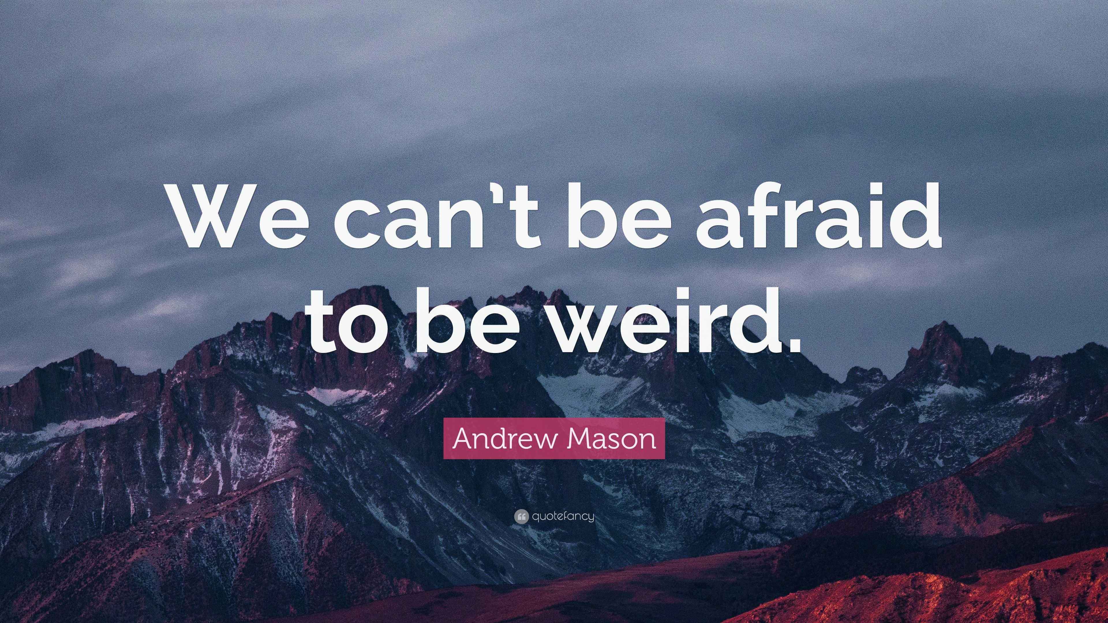 Andrew Mason Quote: “We can’t be afraid to be weird.”