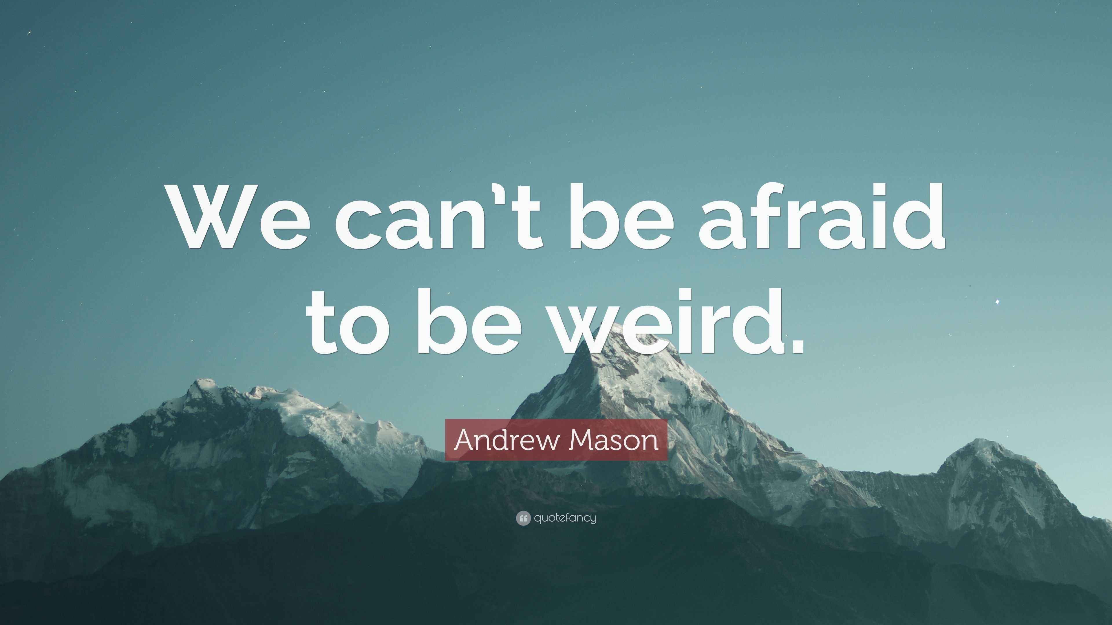 Andrew Mason Quote: “We can’t be afraid to be weird.”