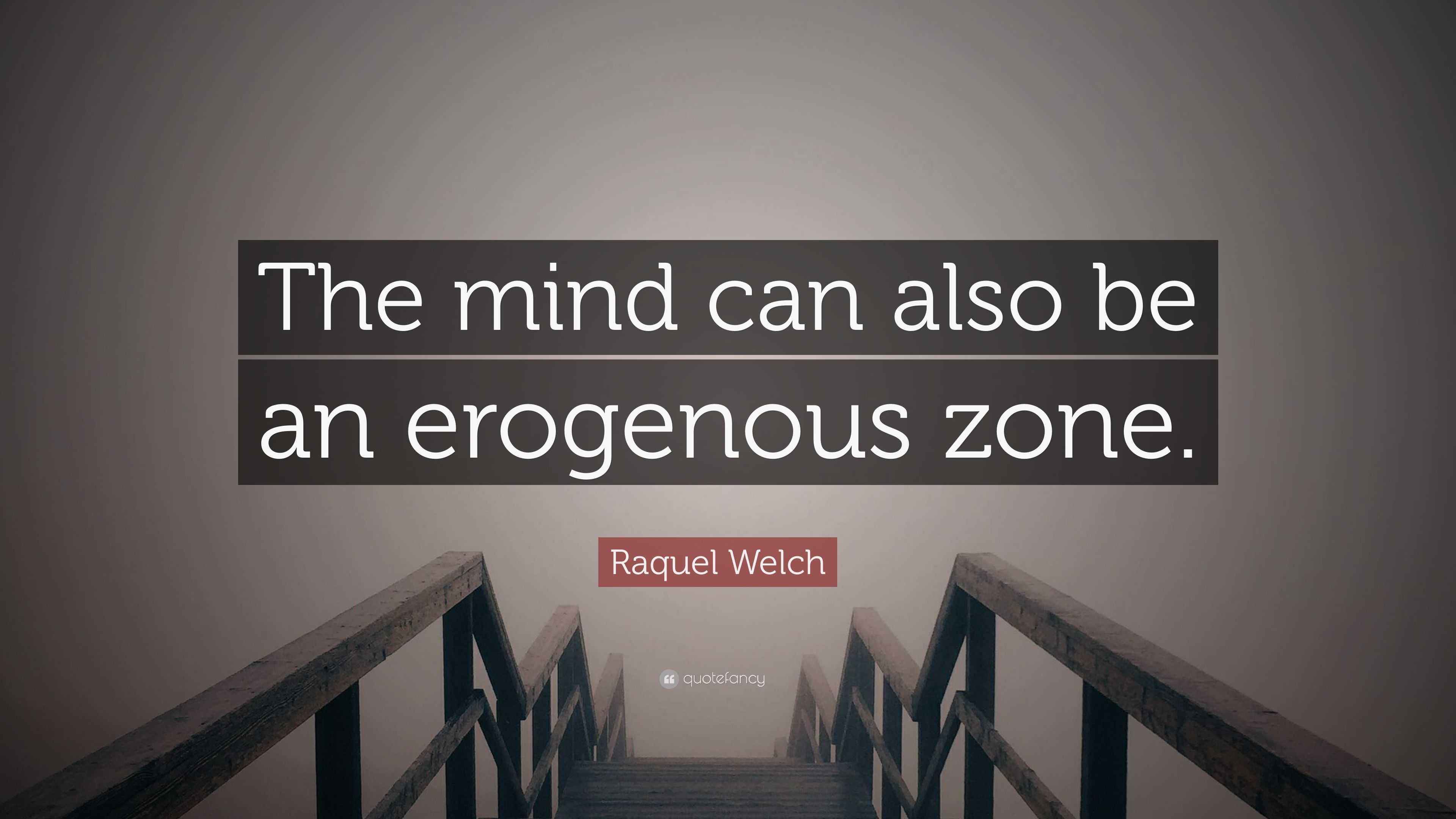 Raquel Welch Quote: “The mind can also be an erogenous zone.”