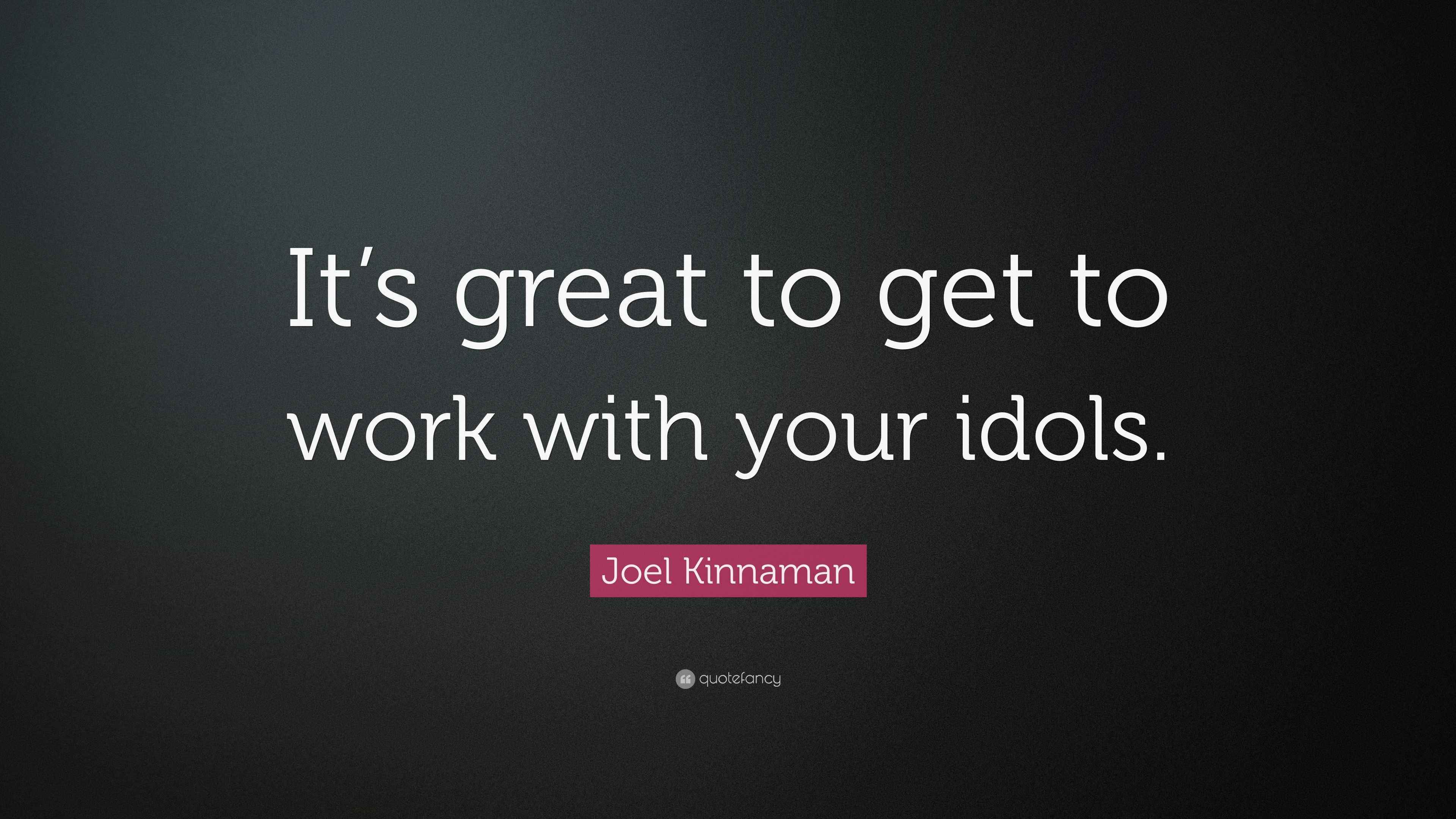 Joel Kinnaman Quote: “It’s great to get to work with your idols.”